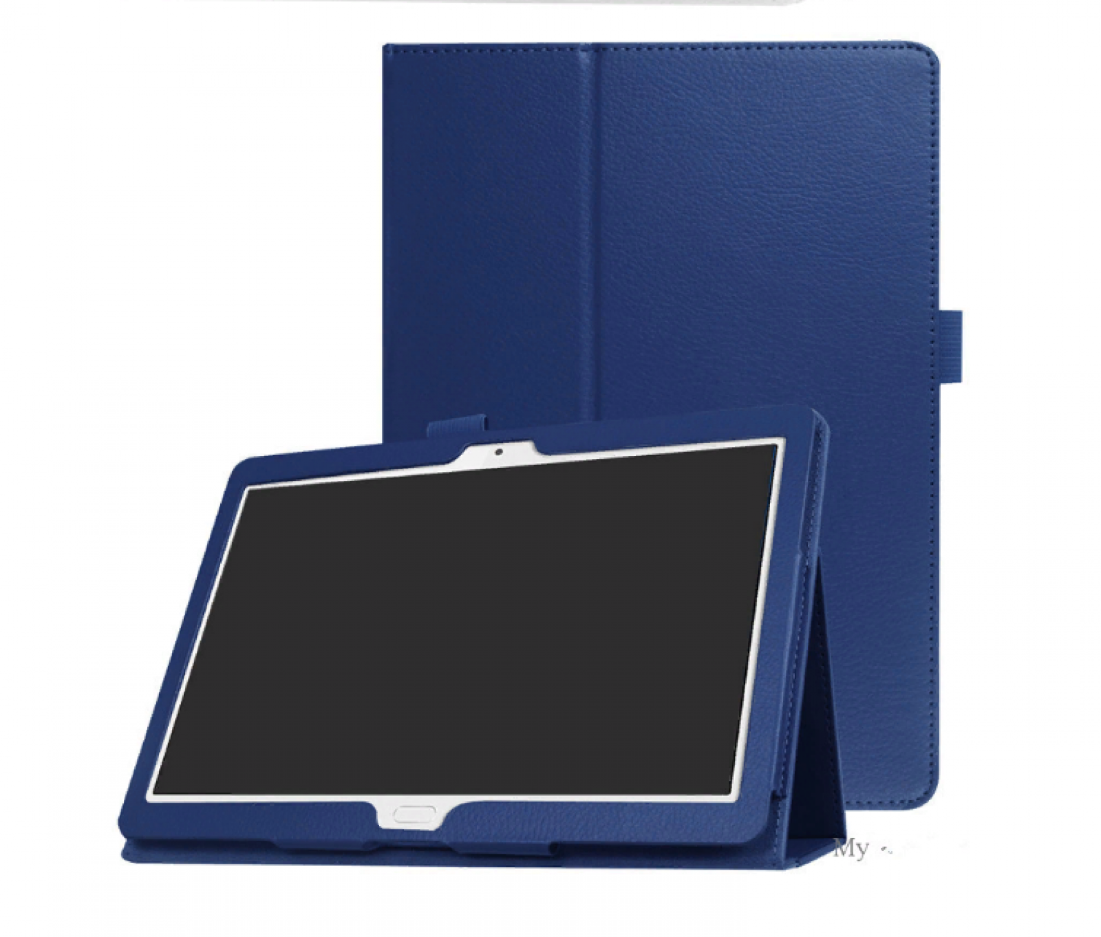 Чехол-обложка MyPads для Huawei MediaPad M3 Lite 10 Wi-Fi/LTE синий с трансформацией в мульти-подставку
