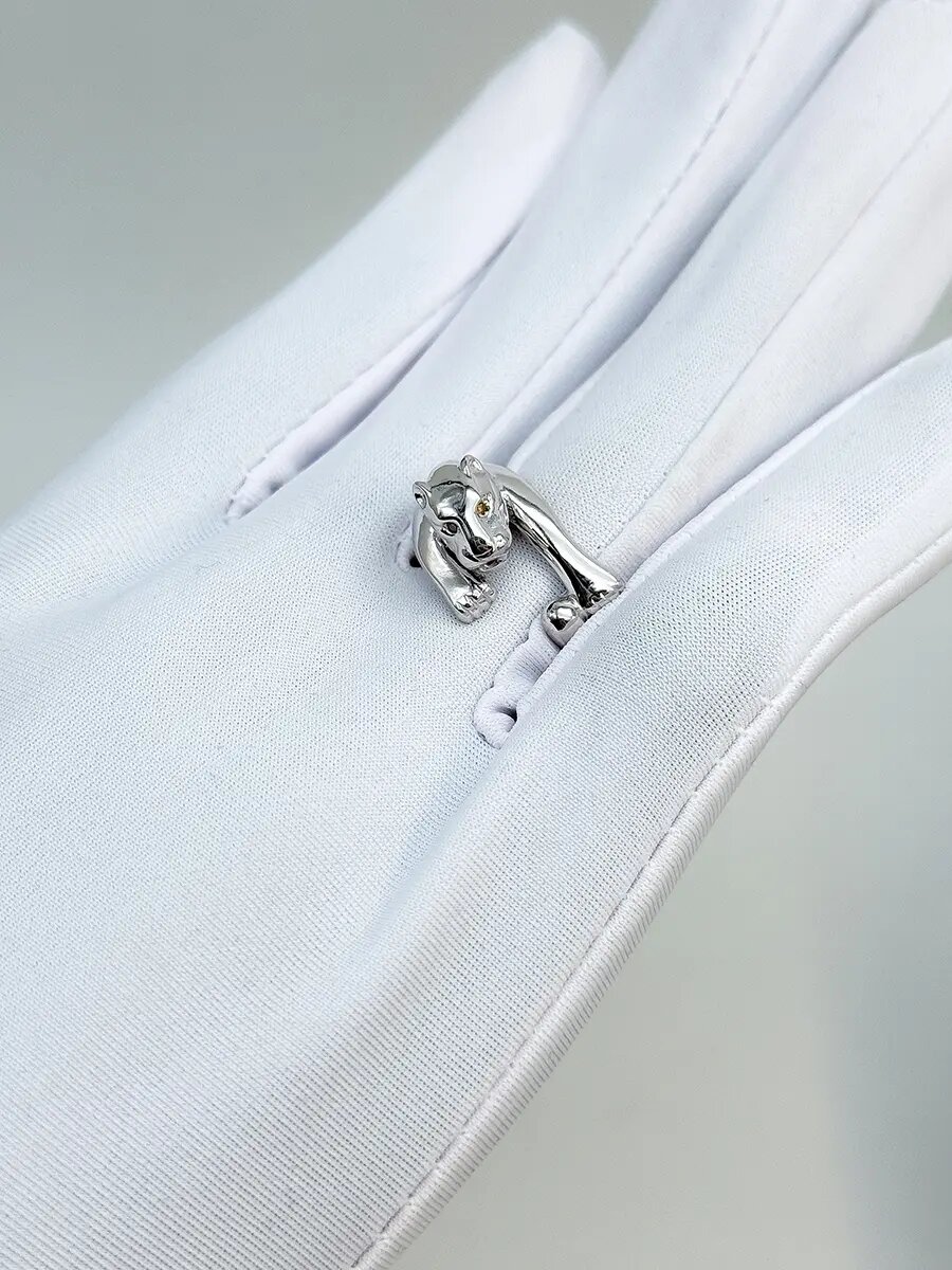 Кольцо, серебро, 925 проба, родирование, бриллиант