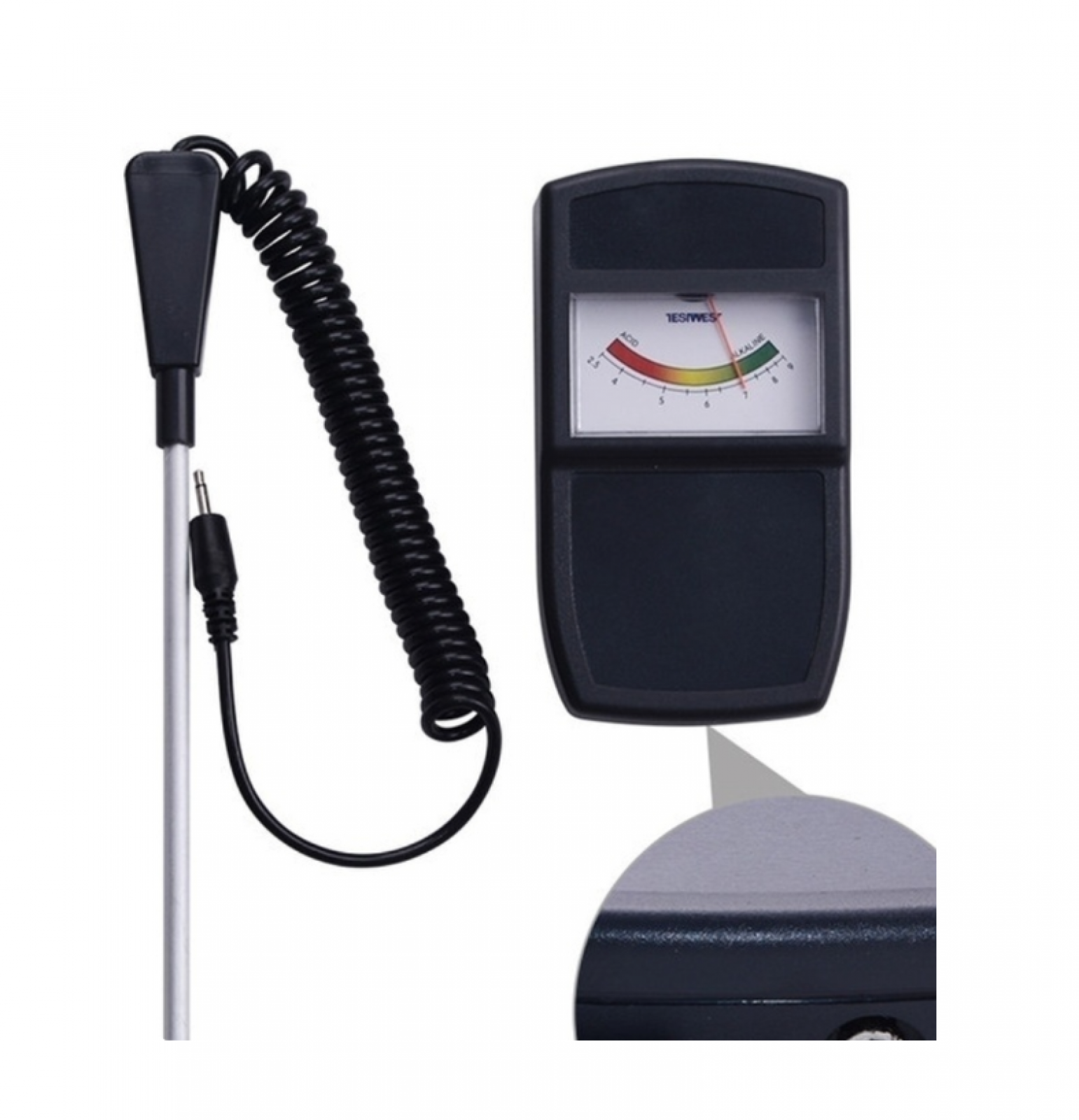 PH измеритель кислотности MyPads с внешним электродом для почвы, диапазон 2,5-9 pH, без батареек