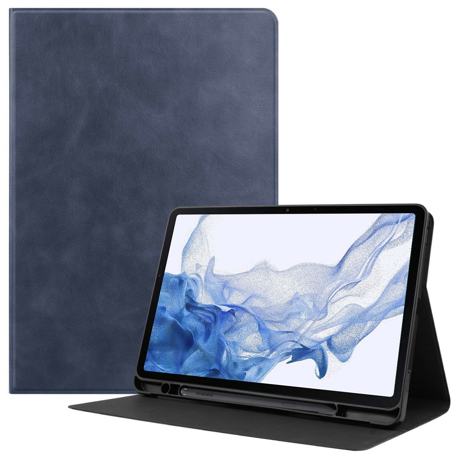 Чехол MyPads для Samsung Galaxy Tab S7 и Tab S8 11' с магнитным креплением, темно-синий