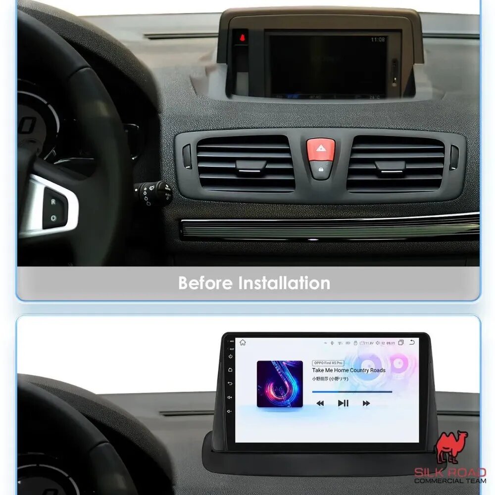 Автомобильная мультимедийная система для Renault Megane III (2008-2014 гг.) с GPS, Bluetooth, Android и 4G — фото 1