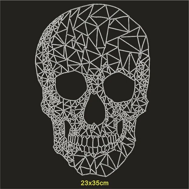 Стразы с черепом SINUAN для одежды Черный, Латунь