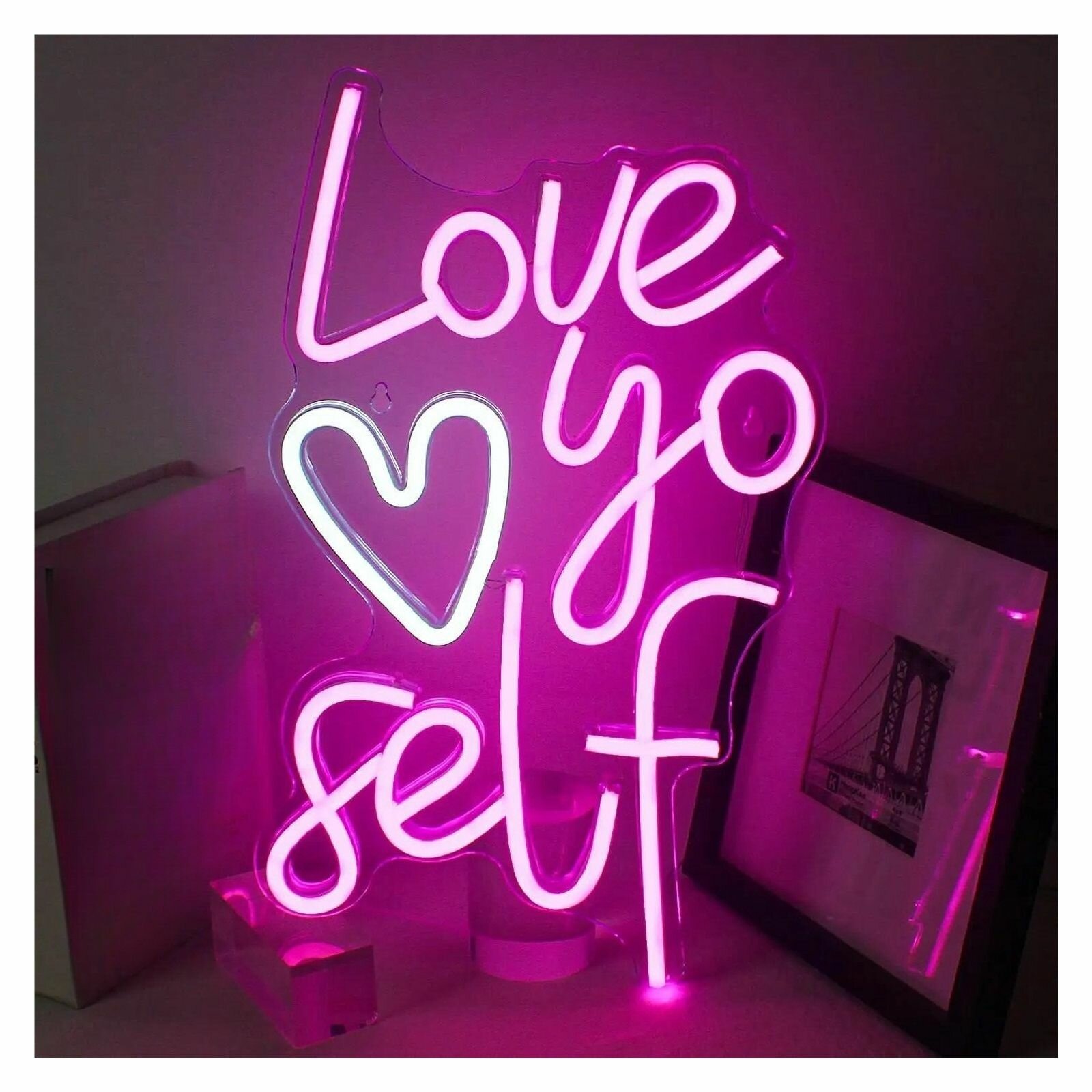 Love Yourself Декор Неоновой Вывески 23,5смх39см