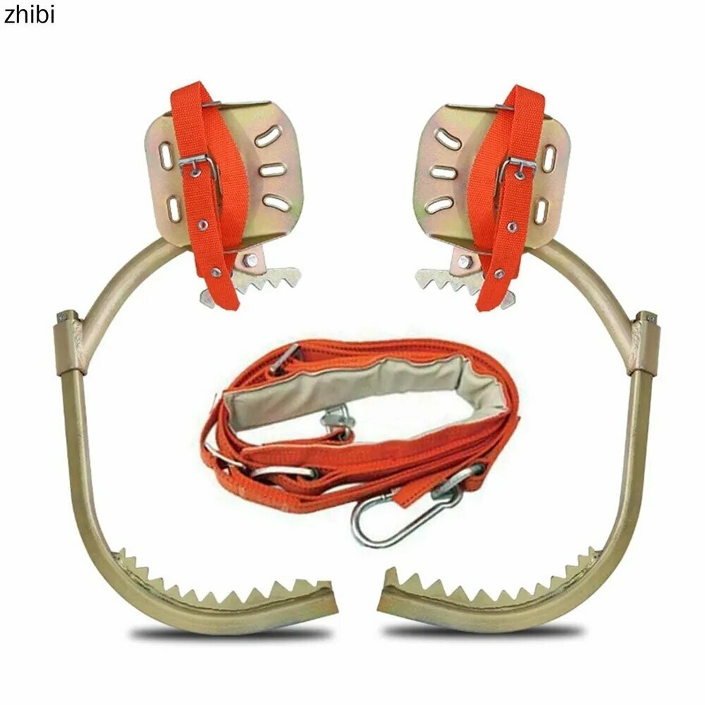 Когти для лазания по деревьям с регулируемым диаметром кольца и нескользящей педалью