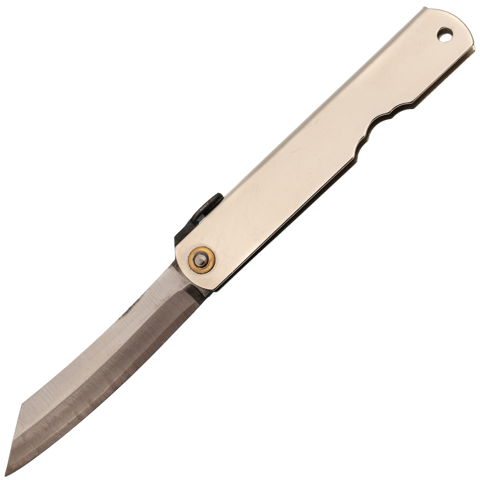 Складной нож Nagao Higonokami, Warikomi, SK5 steel, Plating, 80мм