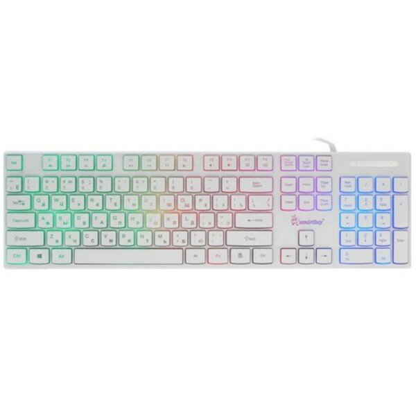 Клавиатура Smartbuy 251 USB белая с подсветкой (SBK-251U-W)