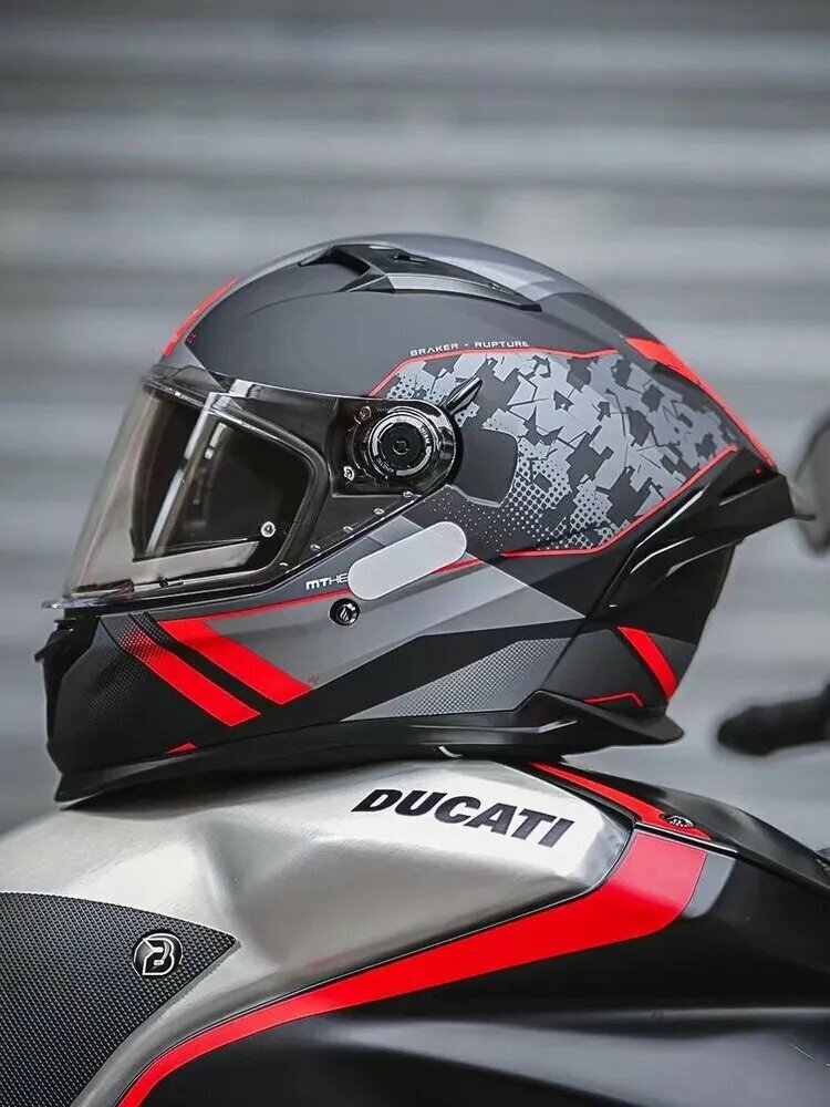 MT HELMETS Мотошлем, цвет: светло-серый, размер: XL