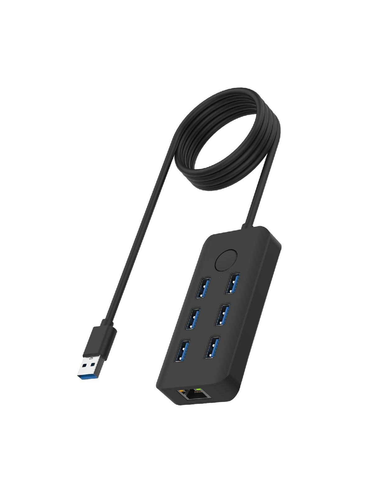 USB-док-станция 7 в 1 С технологией безопасной блокировки экрана USB3.0 Splitter Adapter