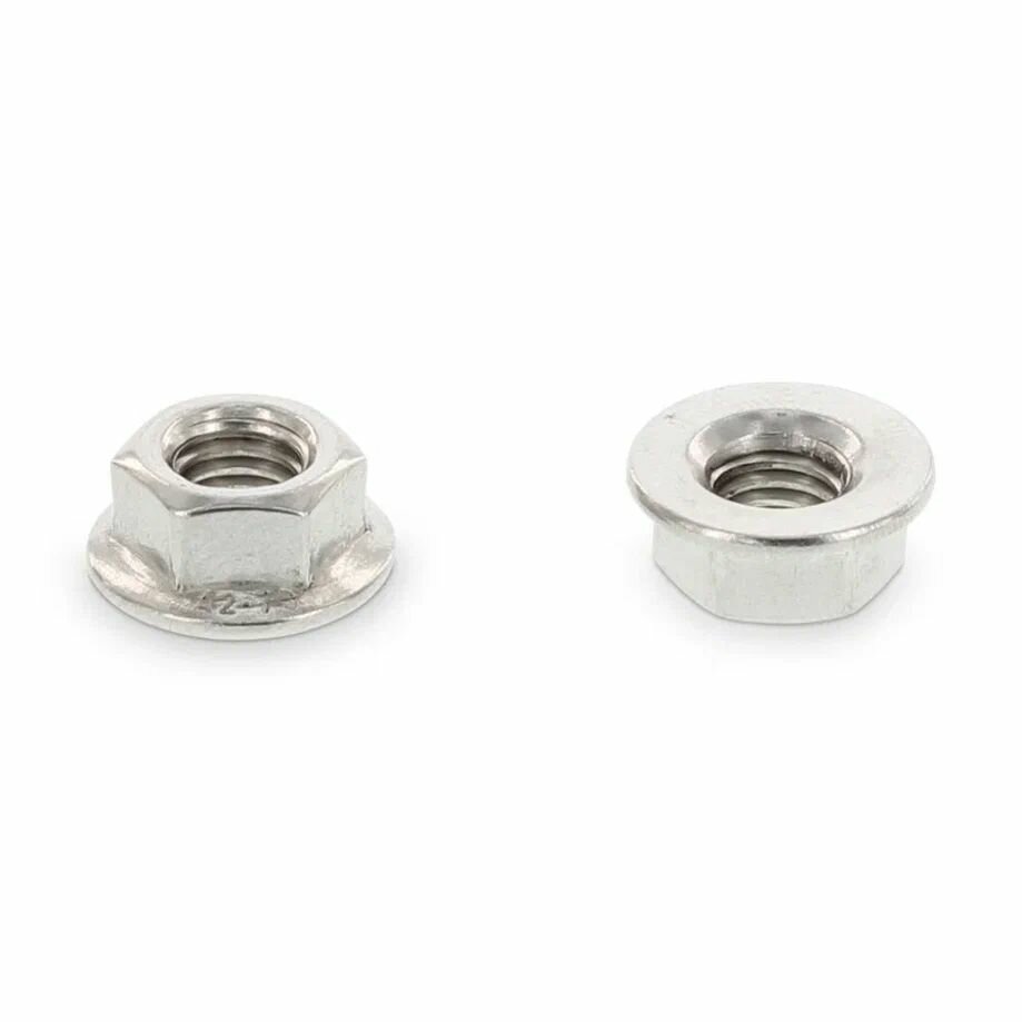 Гайка нержавеющая с фланцем, М8, DIN 6923, А2, с зазубринами шестигранная 20 шт