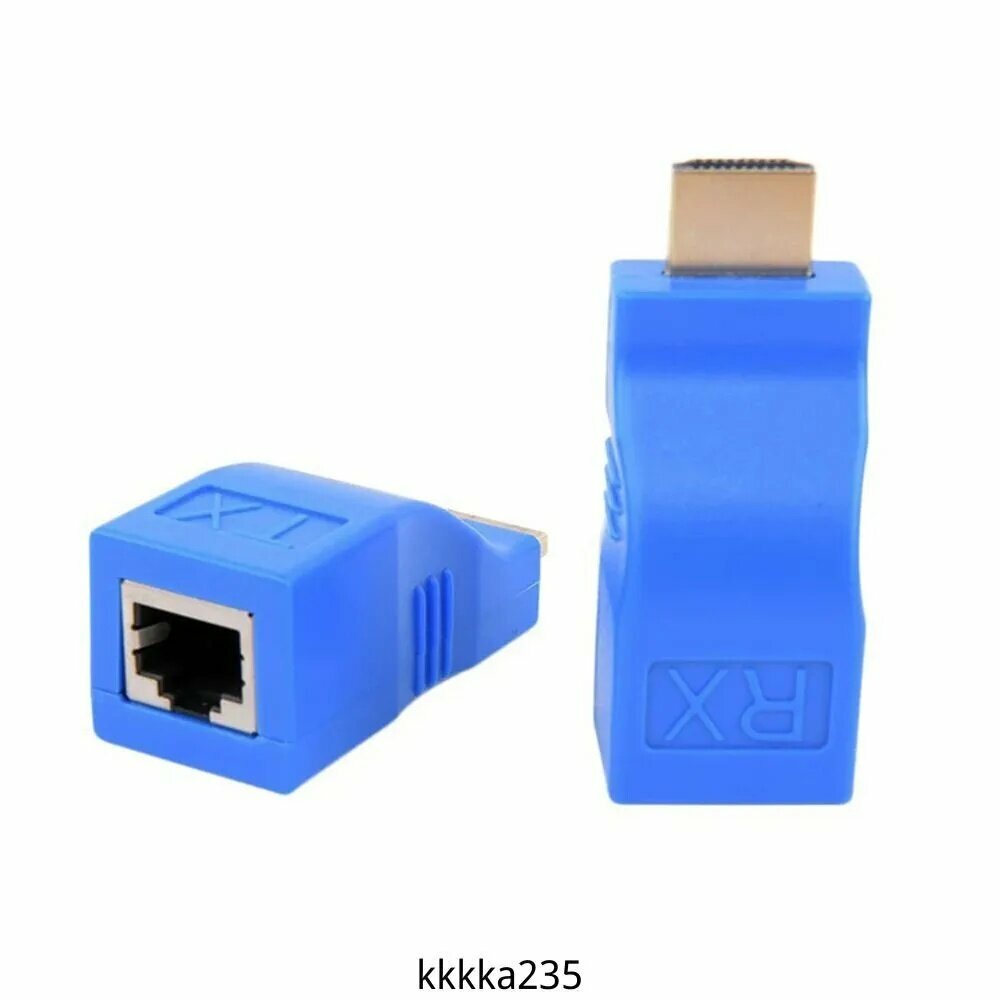 1080P HD 4K совместимый экстендер HDMI с портом RJ45, сетевой экстендер 30 м, совместимый с HDMI и RJ45, работающий по кабелю CAT5e / 6 UTP LAN
