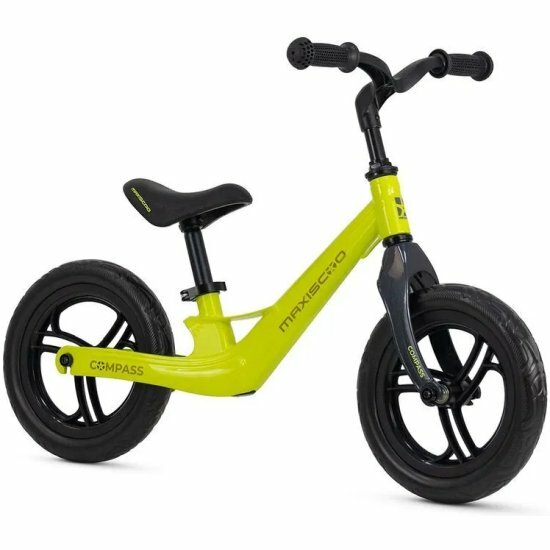 Детский Беговел Maxiscoo "Compass" Стандарт Плюс, 12' Салатовый