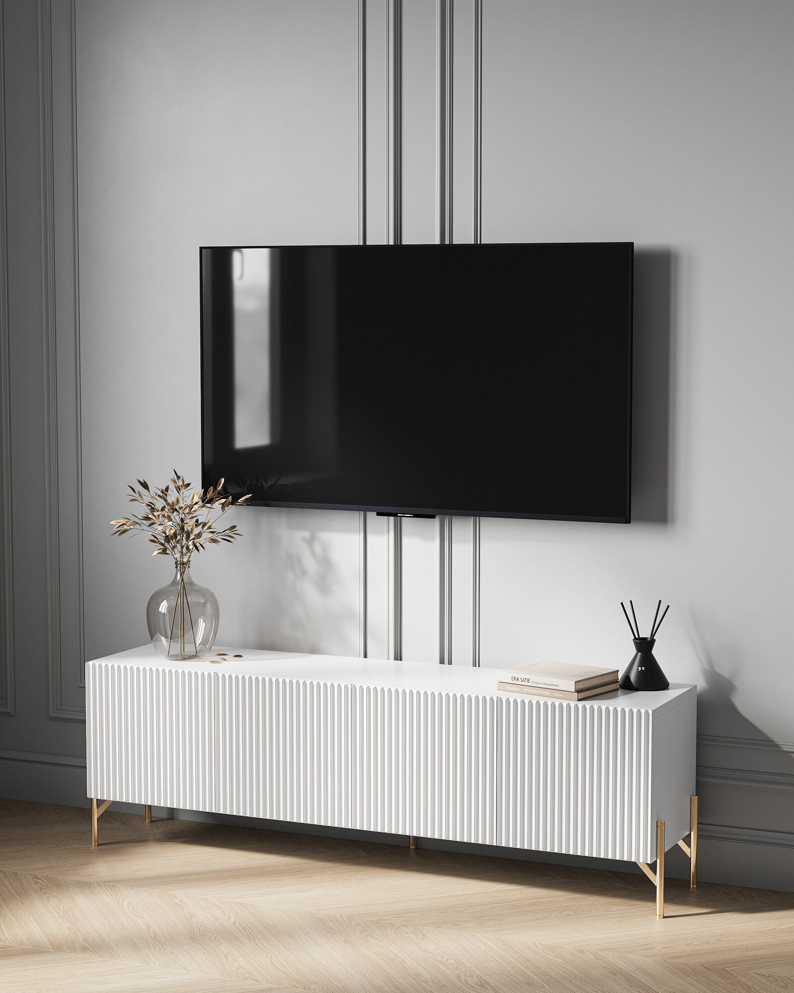 Тумба IRINA MEBEL "Моника" без ножек, подвесная, с ящиками, крепление к стене, цвет на выбор