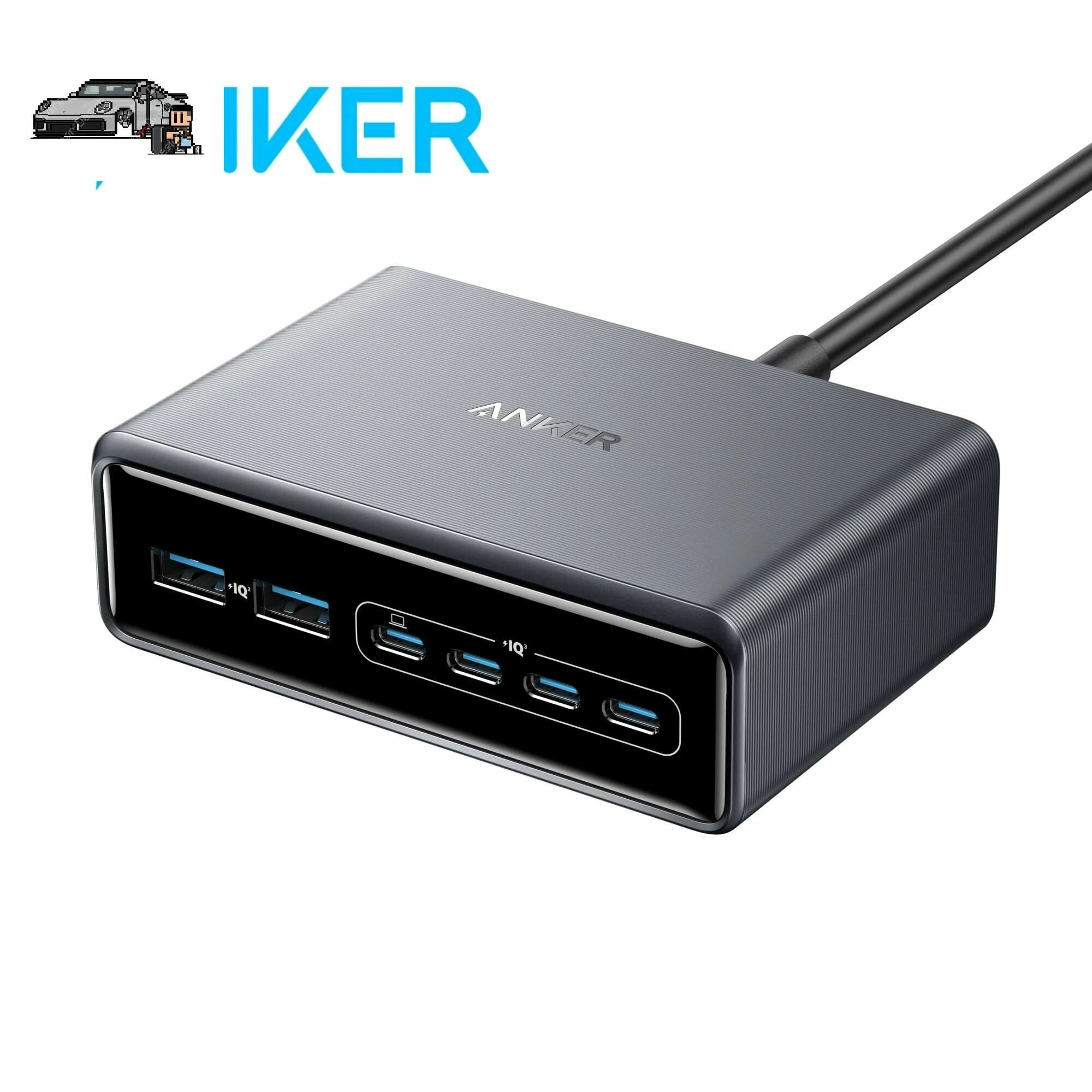 Настольное зарядное устройство Anker Prime, 200 Вт 6 порт Gan USB - C PD Быстрая зарядка A2683