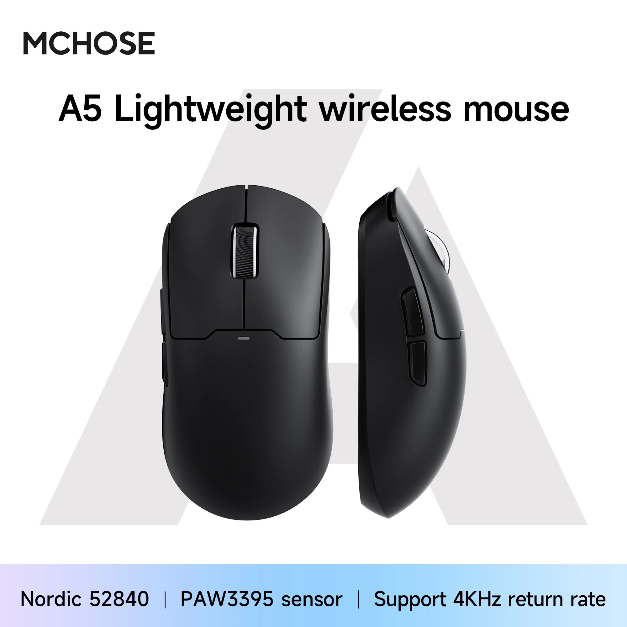 MCHOSE A5 Ultra беспроводная игровая мышь A5 V2 UItra Black