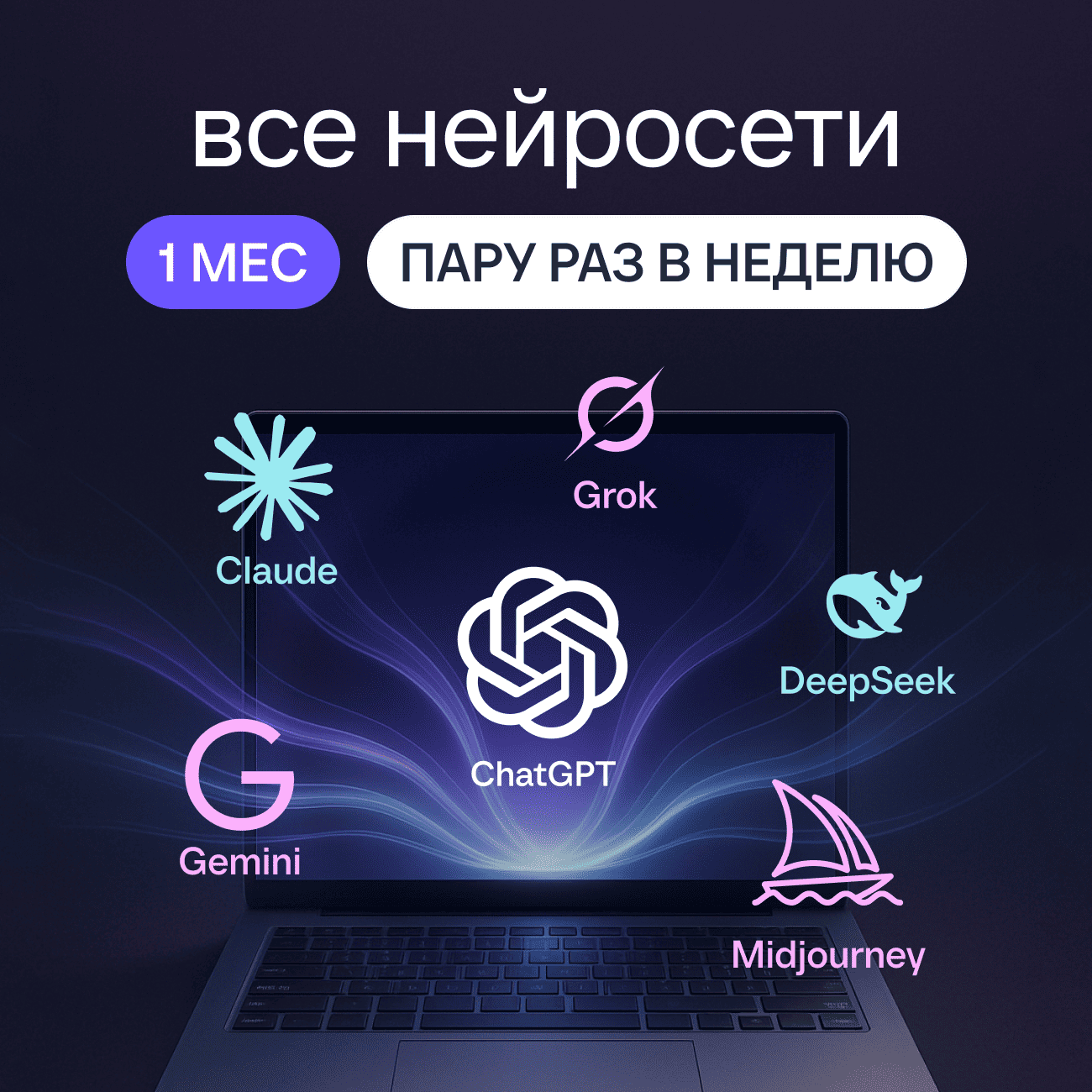 AIAcademy: все нейросети - тариф «Пару раз в неделю»