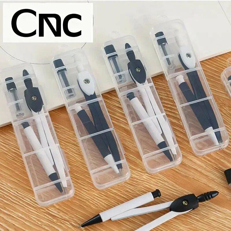 2 набора металлических циркулей для черчения с пластиковым корпусом 3,5x13,5 см идеально для школы, офиса и подарков студентам