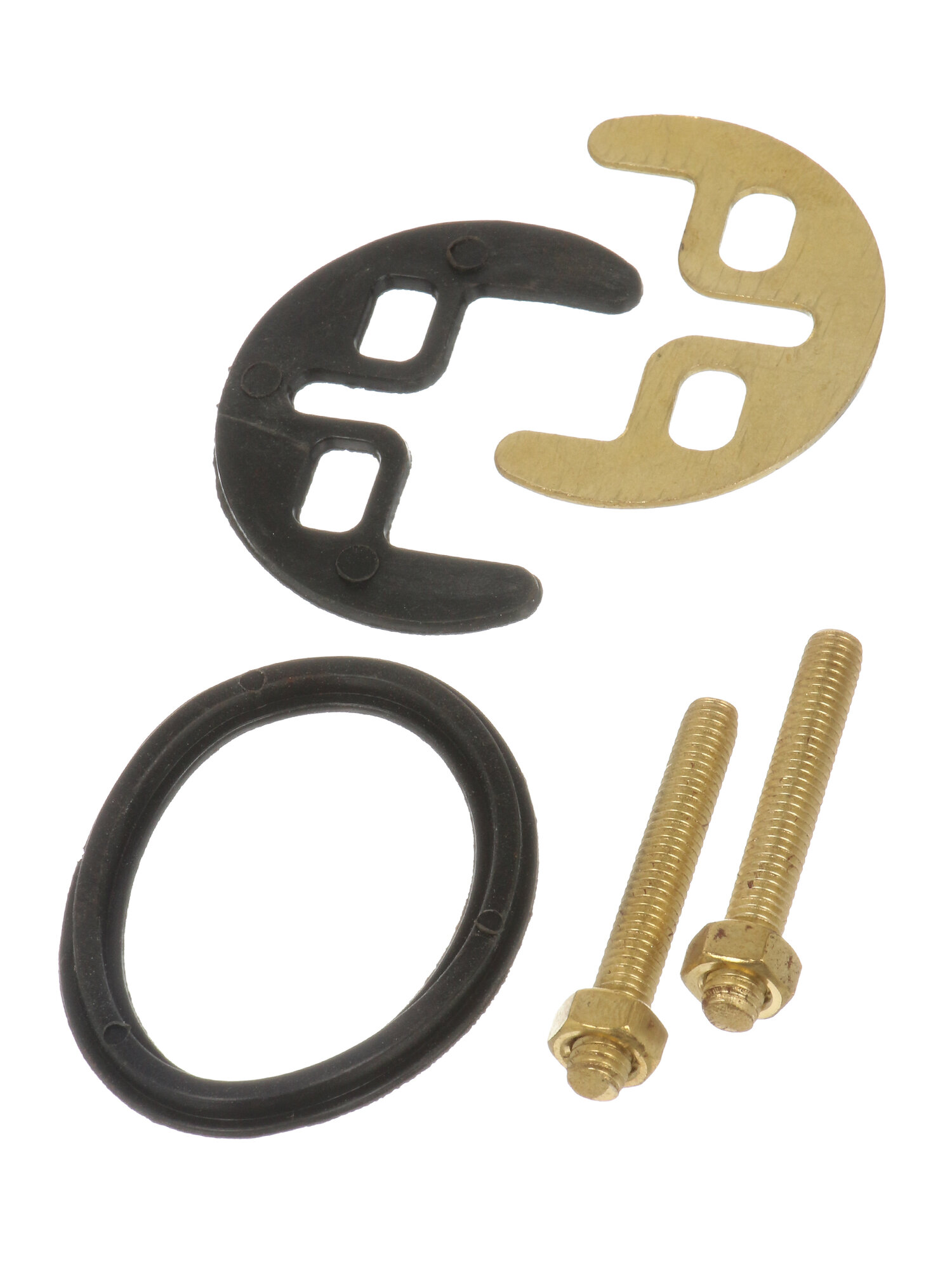 Крепеж смесителя к мойке СантехКреп 1.5.6, установочный комплект на 2 шпильки, сталь, желтый защитный слой