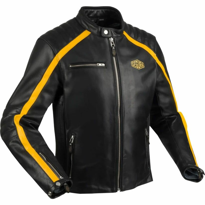 Мотокуртка кожаная Segura FORMULA Black/Yellow, L