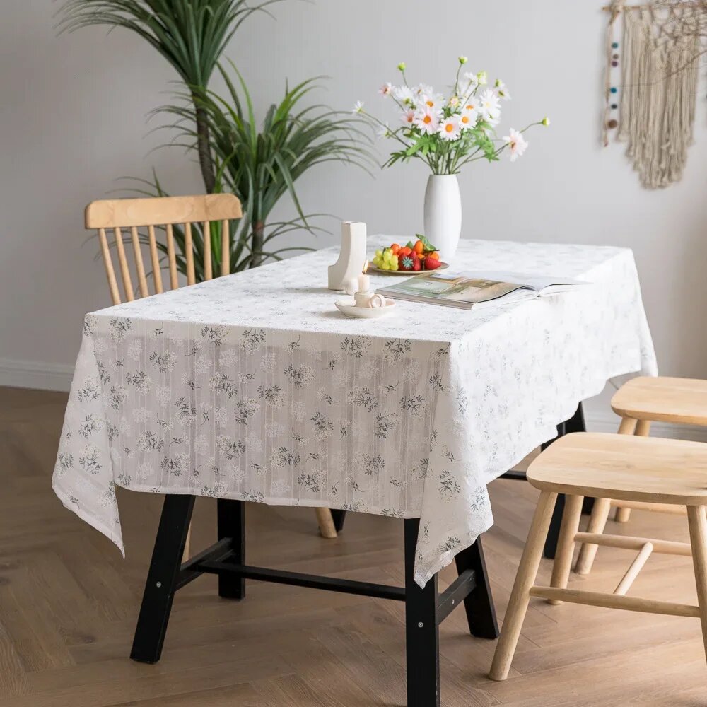 Скатерть Бохо Ромашки Хлопок 100x160cm, Style 9 Скандинавский минималистский стиль