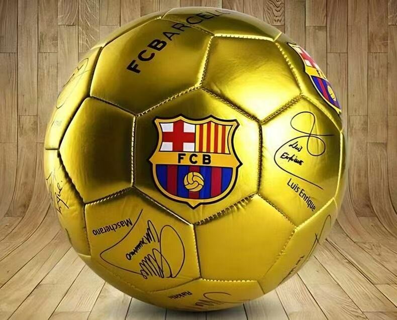Футбольный мяч FC Barcelona ограниченная серия, 4 размер, золотой
