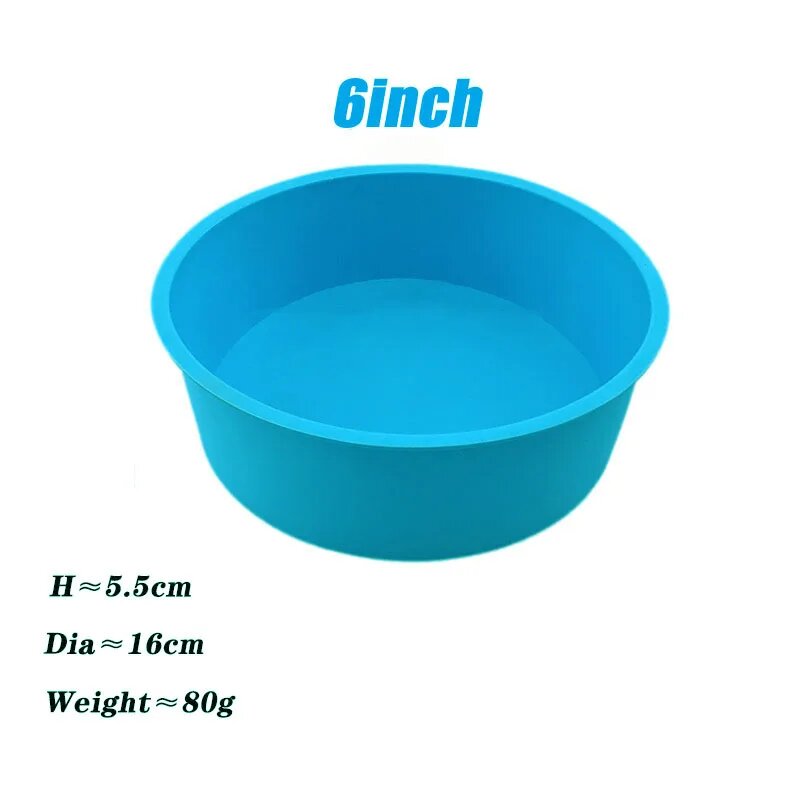 Силиконовая форма для кексов 6 inch, синяя