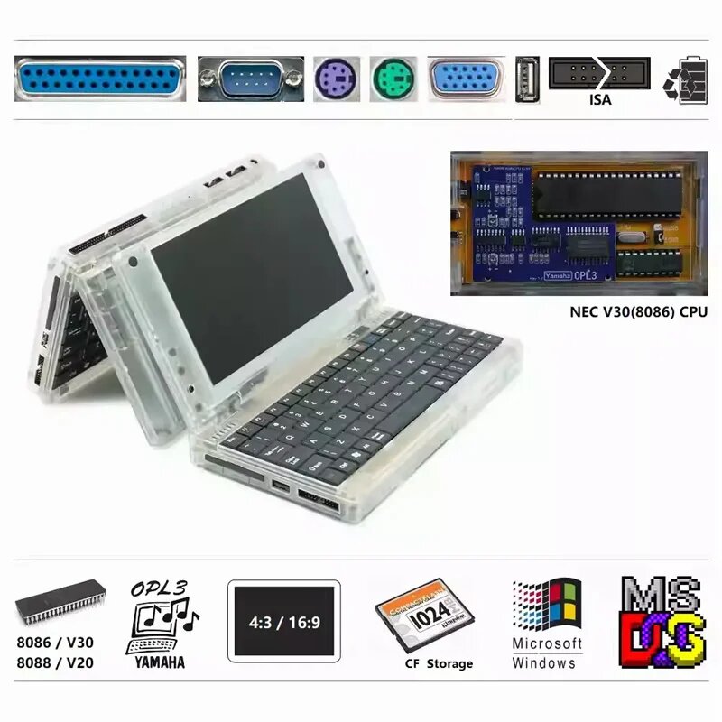 Мини-ПК SZBOX Pocket 8086 DOS-компьютер с Windows 3.0 EU — фото 1