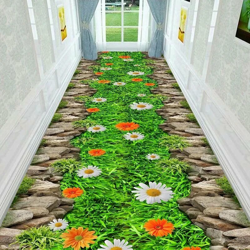 Ковер 3D, для дома, гостиной, спальни, холла, коридора 80x300 см