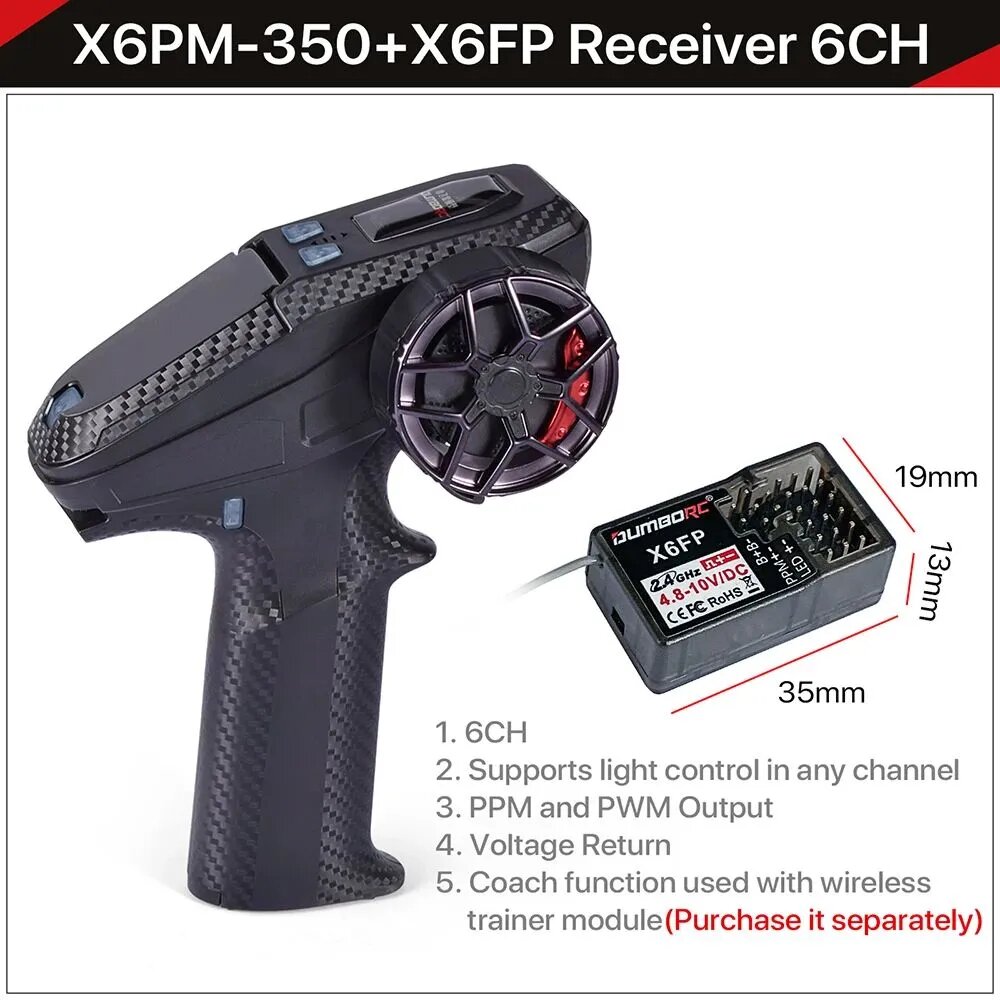 DUMBORC X6PM-350+X6FP Receiver 6CH - Аппаратура управления для радиоуправляемых моделей