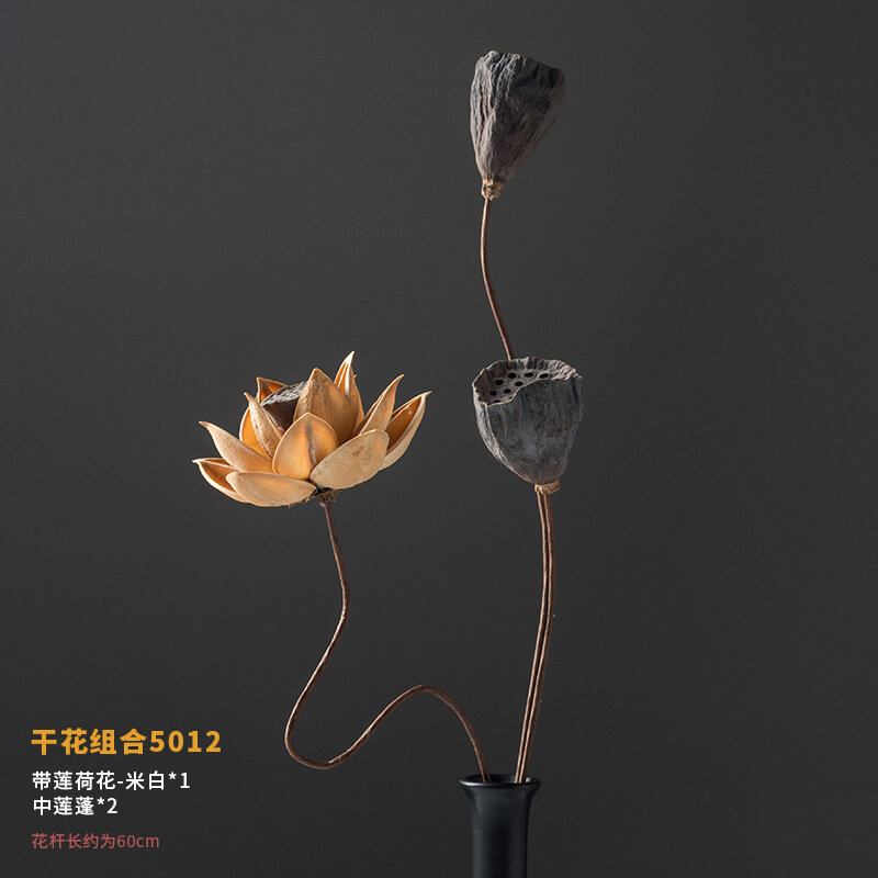 Букет из сухих цветов, декоративные украшения из настоящих цветов, лотос, высушенные на воздухе коробочки лотоса, натуральный корень лотоса, цветочная композиция в стиле дзен, украшение гостиной в китайском стиле.