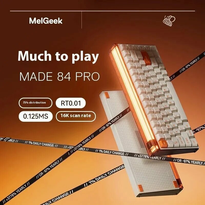 MelGeek Маленькая Пчелка MADE84Pro Клавиатура С Магнитным Валом Магнитная Ось