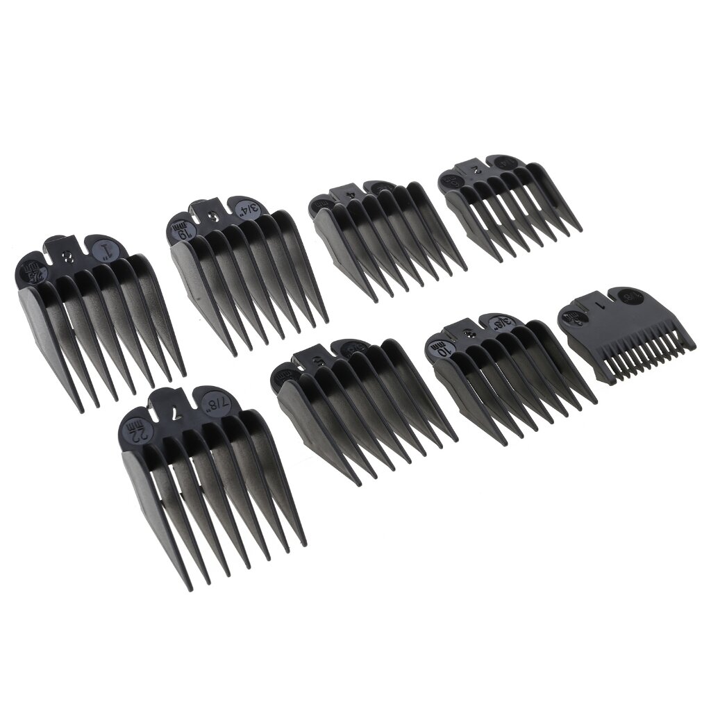 8шт Универсальная Машинка Для Стрижки Волос С Ограничением Размера Направляющей Насадки Для Расчески Замена Парикмахера