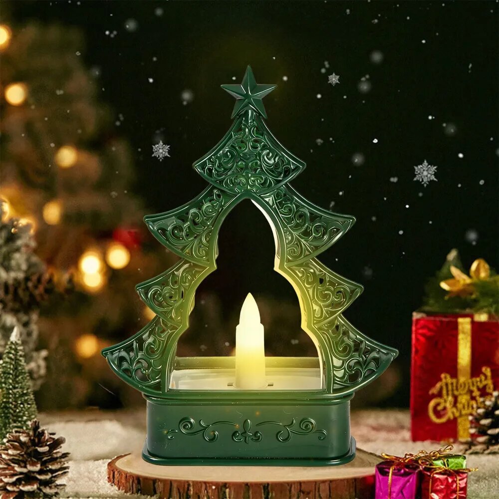 Украшение на окно "Рождественская деревня". Новогодний домик с подсветкой, украшение на камин, подоконник