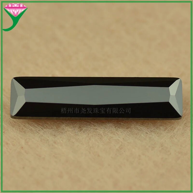 Кубические цирконы, бусины, удлиненные, разноцветные Черный, 5x20mm(5pcs), Black