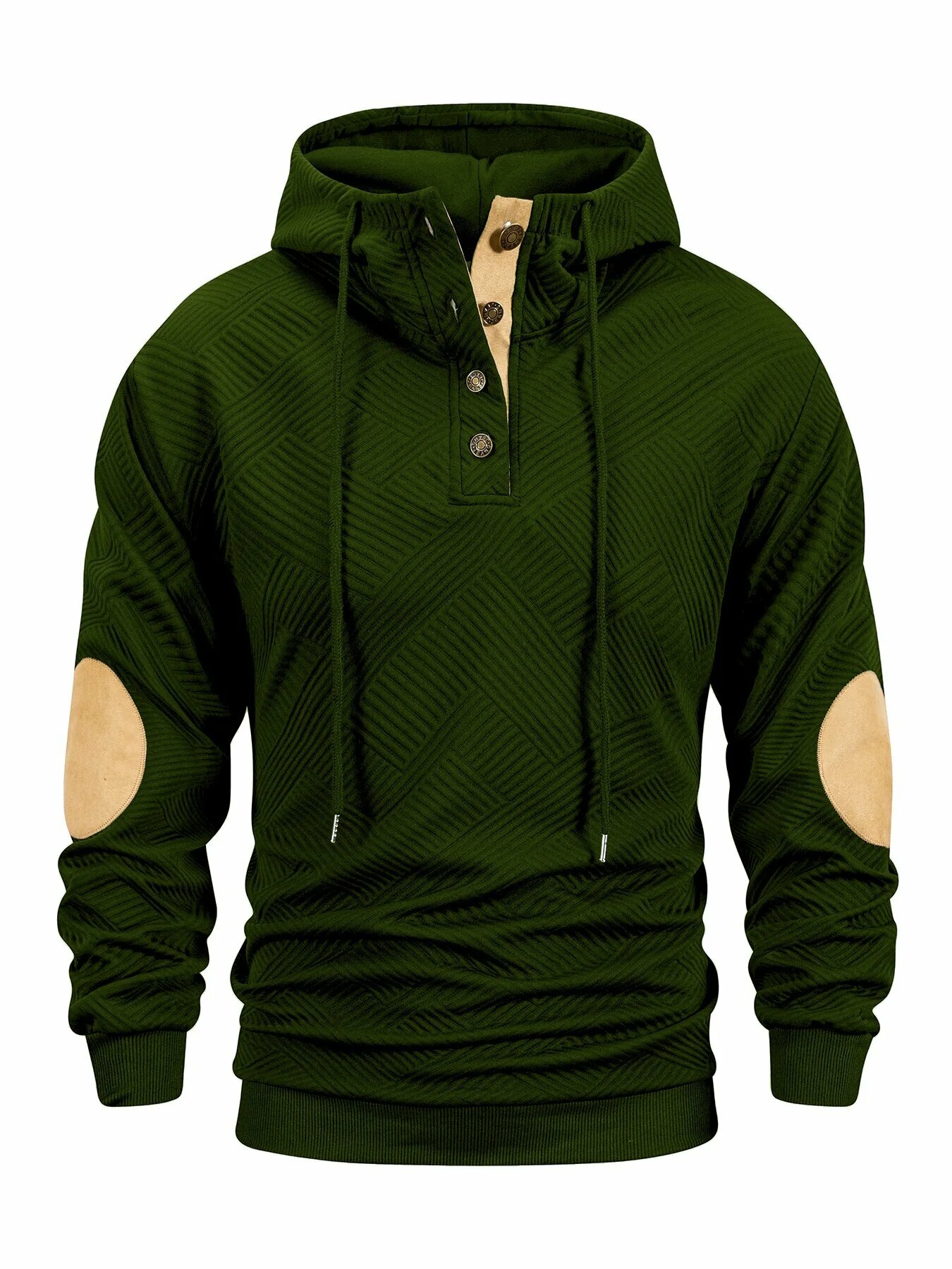Мужская толстовка с капюшоном Polyester Темно-зеленый, 2XL, army green
