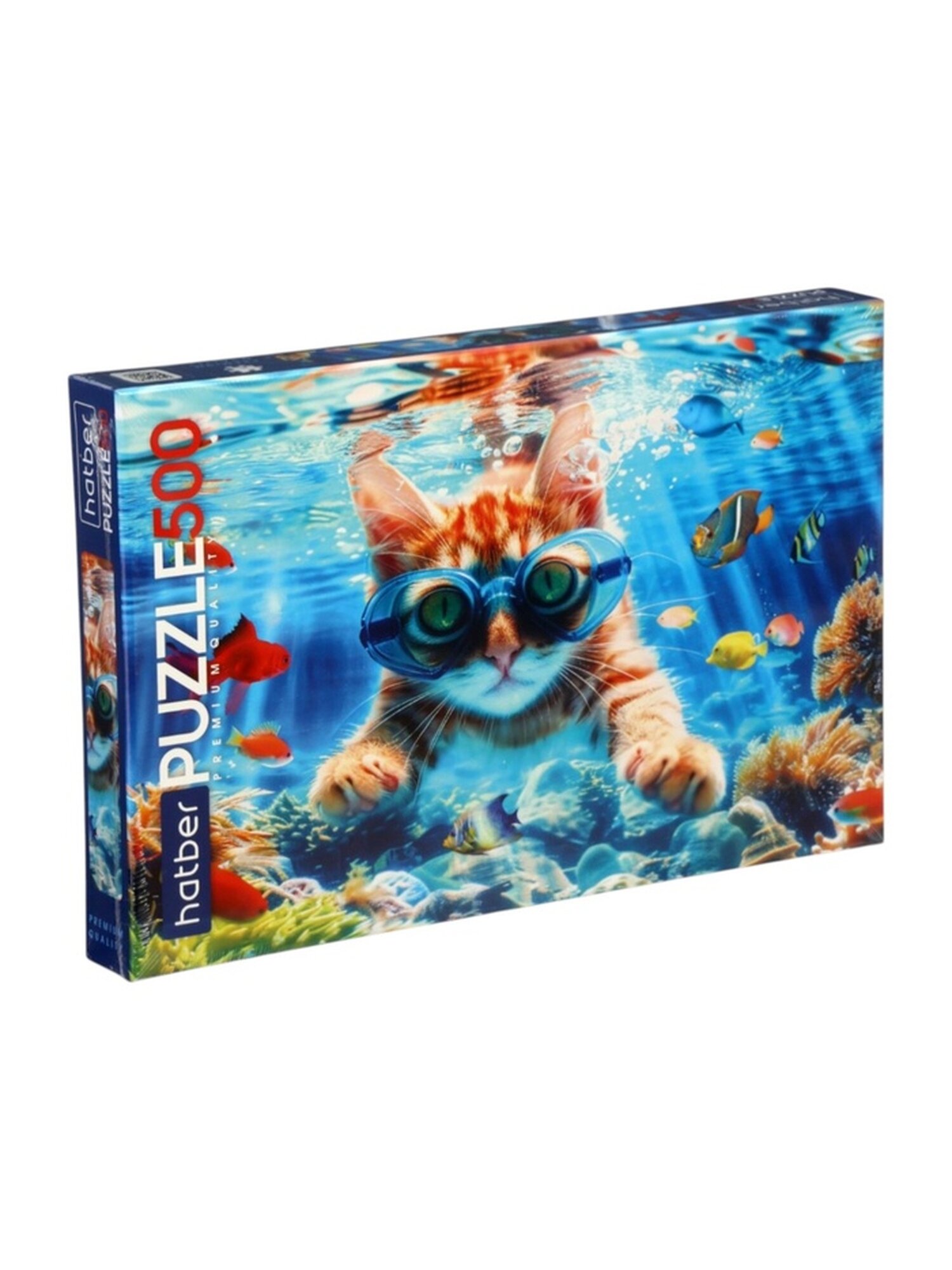 Пазл Hatber «Котик на релаксе», картон, 500 деталей, 33x48 см