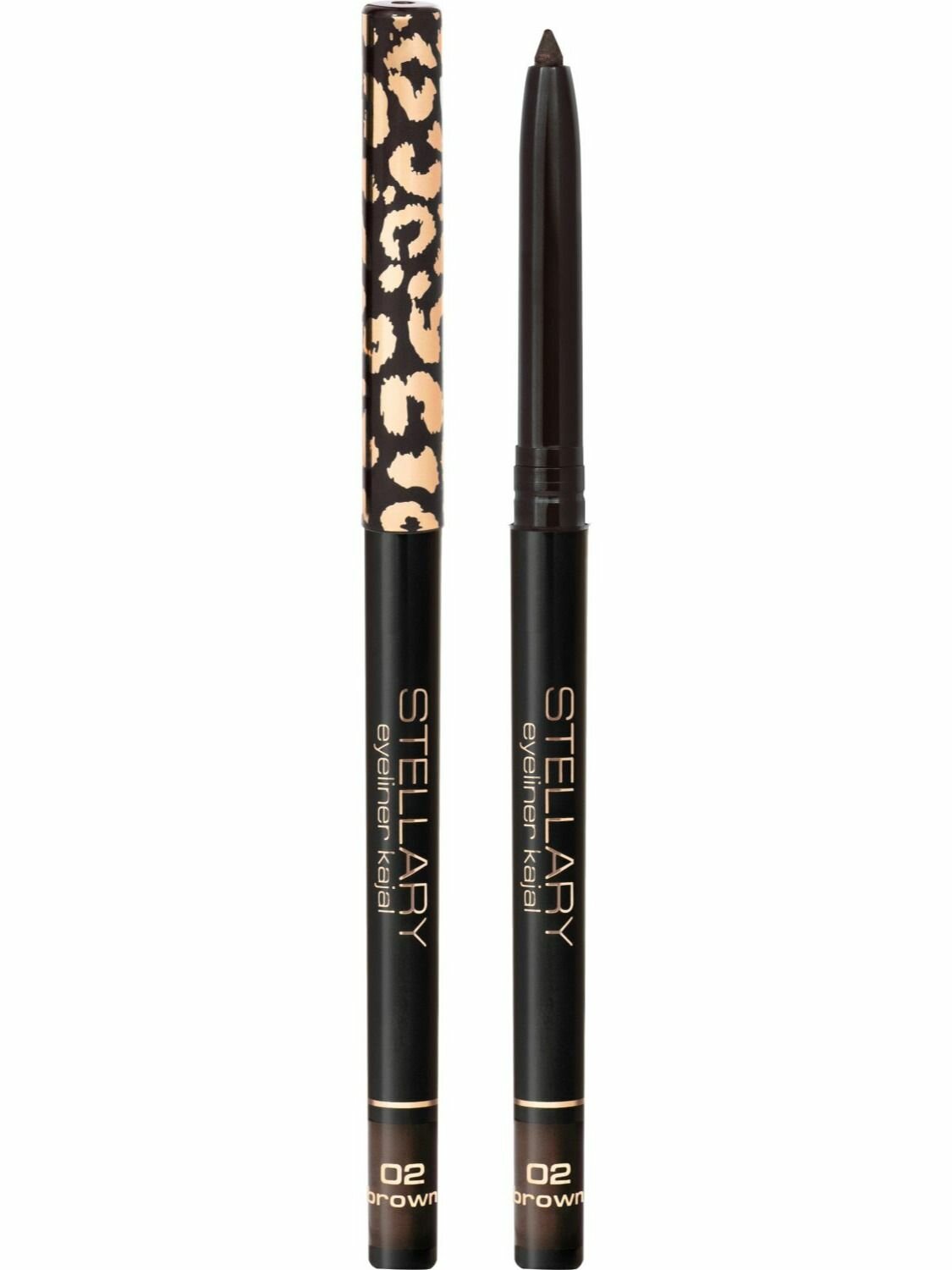Stellary Eyeliner kajal Карандаш для глаз 02 Коричневый, автоматический, каял для четкого контура внутреннего века, стойкий насыщенный цвет для макияжа глаз, 0,28 г
