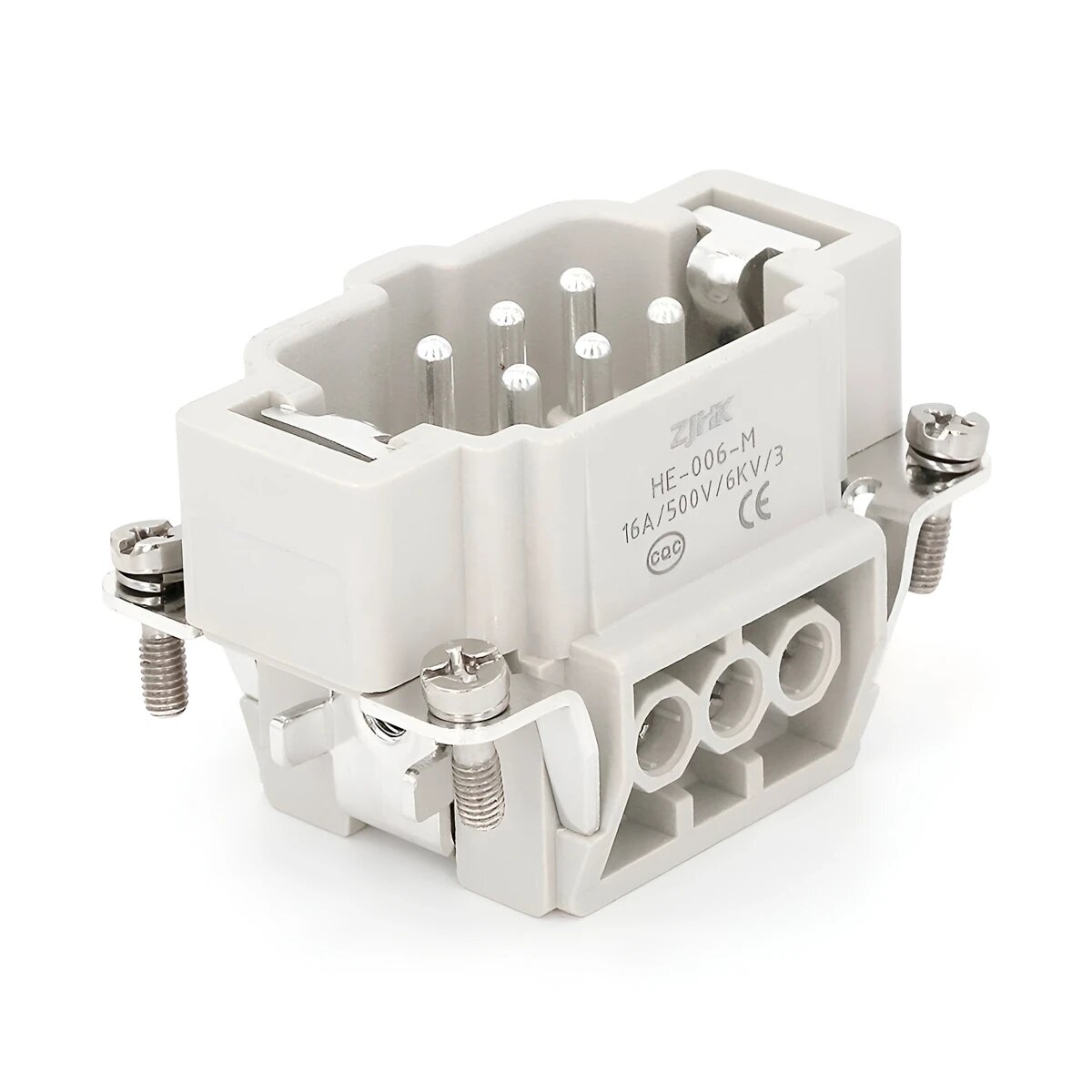 Контактная вставка прямоугольного промышленного разъема ZJHK HE-006-M (09330062601)