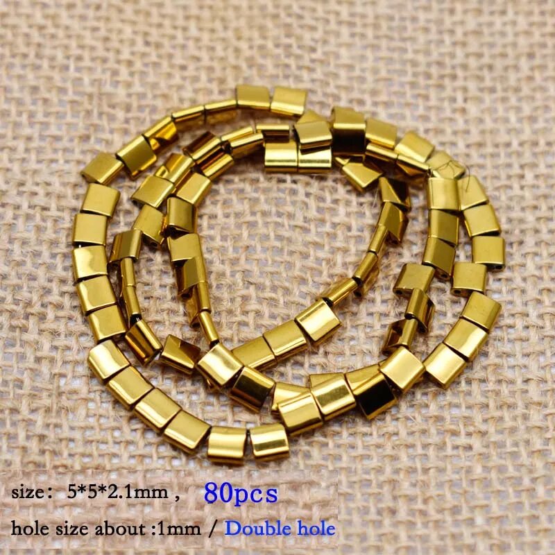 Бусины кубик гематит T013 5x5 мм, 180 шт