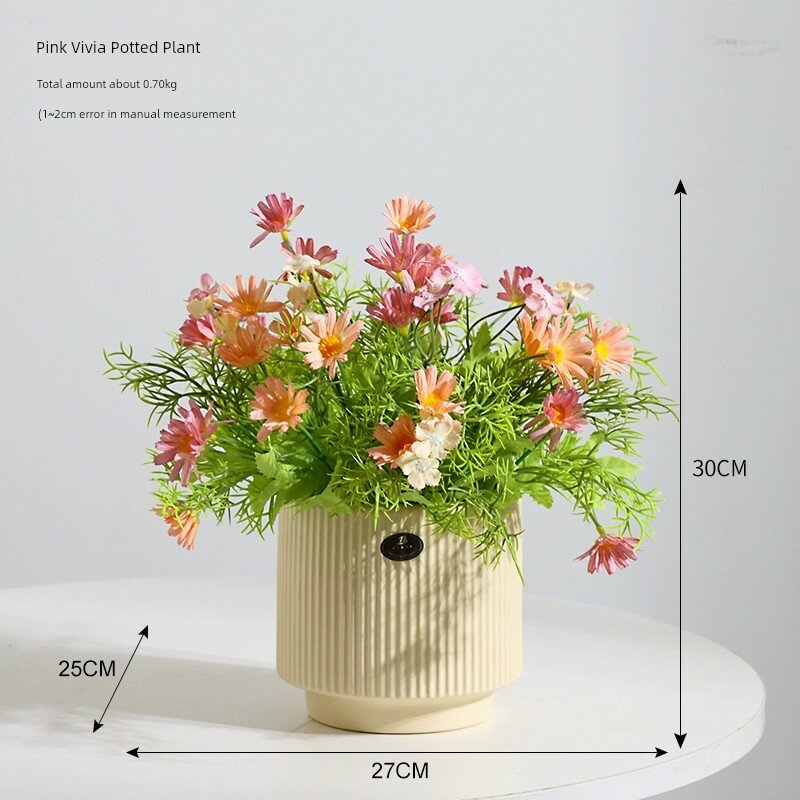 Искусственные маргаритки розовый мимоза весенняя серия набор