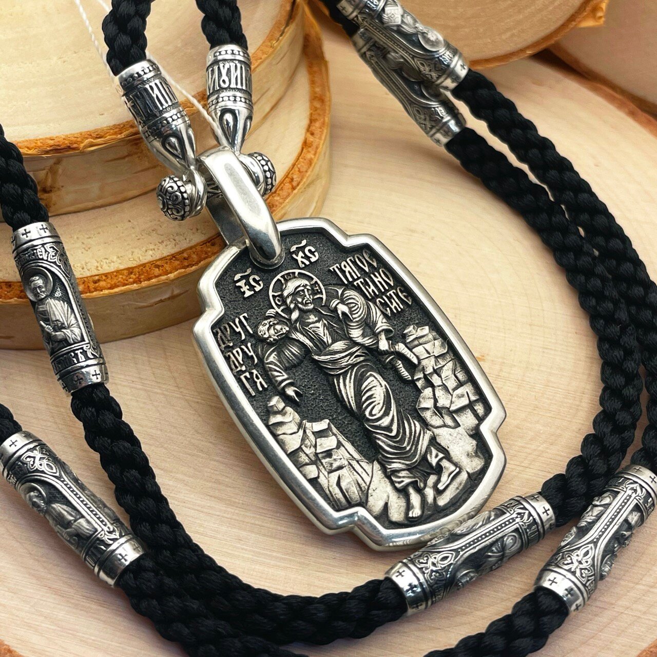 Комплект украшений, серебро, 925 проба, оксидирование, чернение