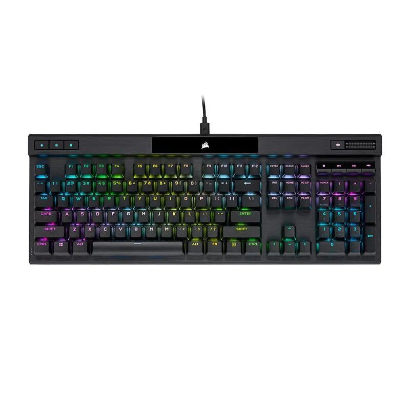 Corsair Игровая клавиатура проводная K70 RGB PRO, (Cherry MX RGB Red), Английская раскладка, серый, черный матовый