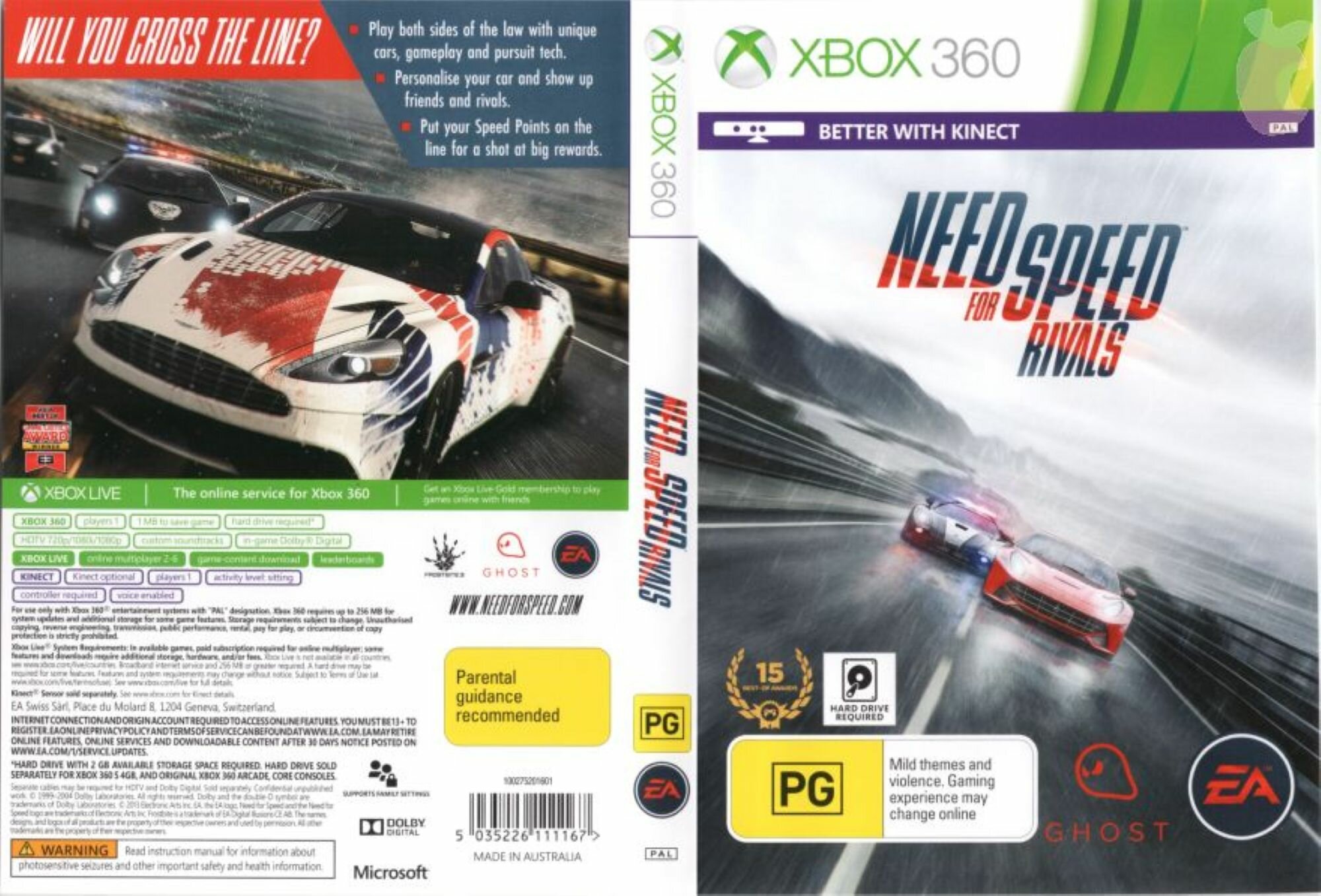 Need For Speed Rivals (с поддержкой MS Kinect) (русская версия) (Xbox 360)