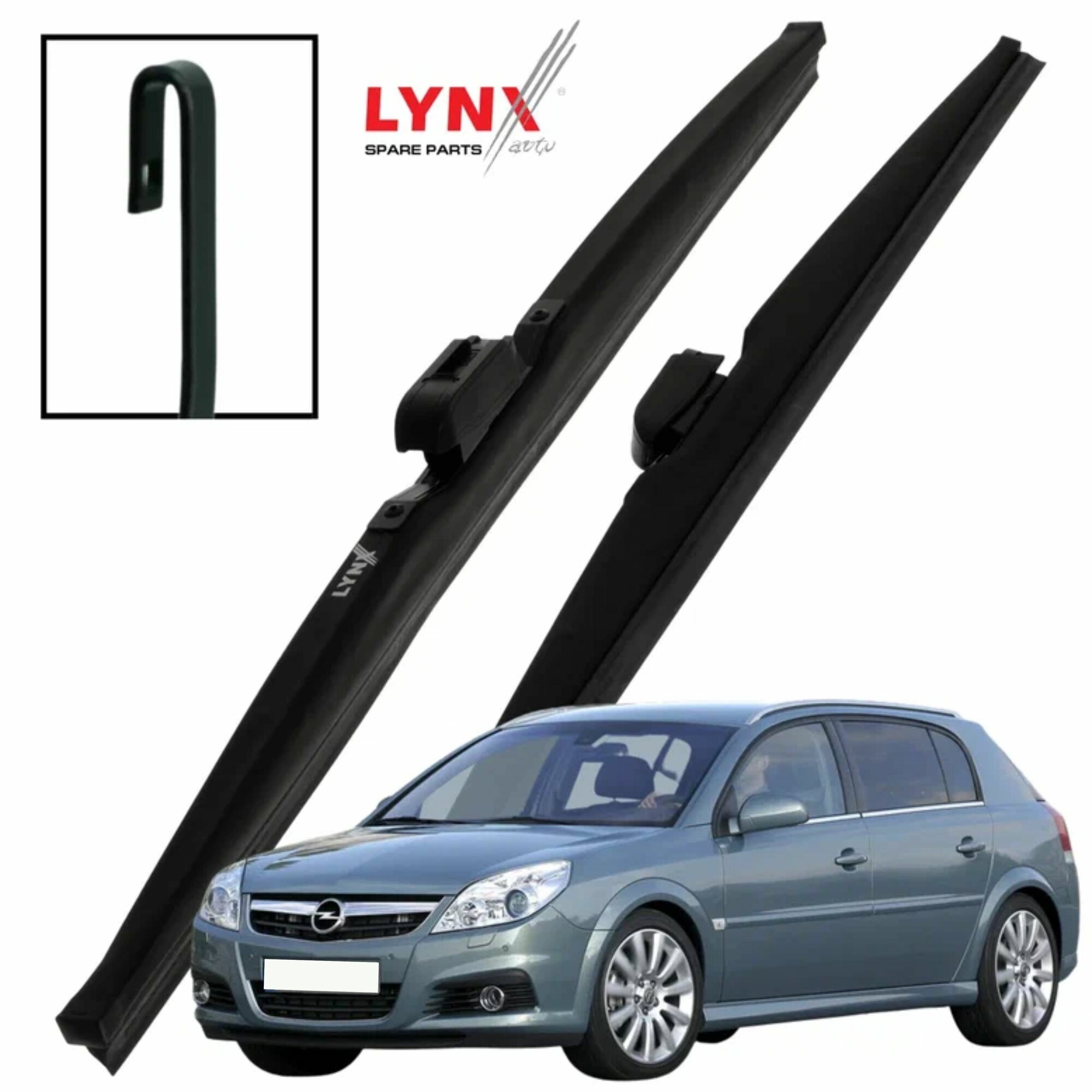 Дворники Opel Signum / Опель Сигнум хэтчбек рест. 2005 2006 2007 2008 Щетки стеклоочистителя зимние LYNXauto 600мм-480мм к-т 2шт.