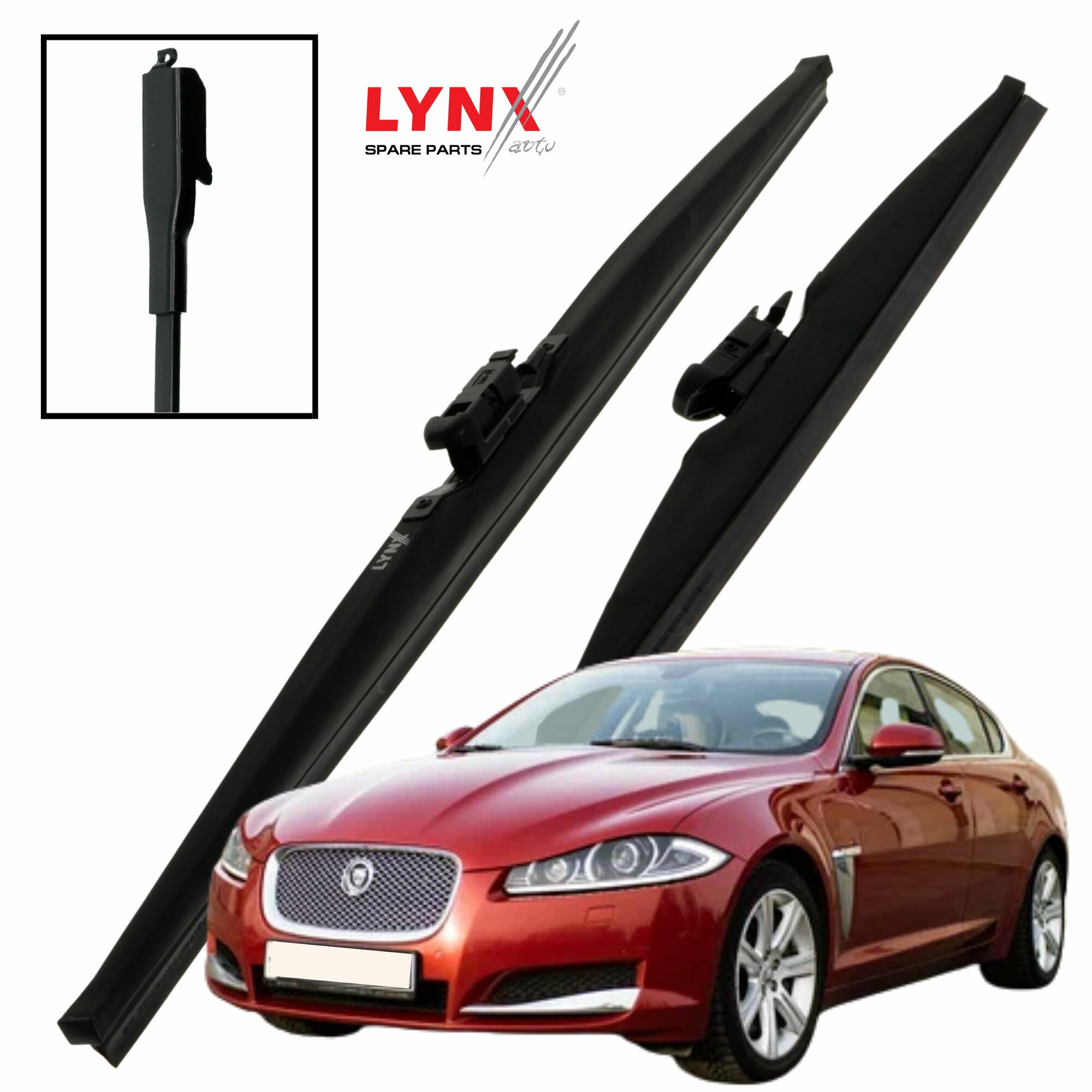 Дворники Jaguar XF (1) Х250 / Ягуар Икс Эф 2007 2008 2009 2010 2011 Щетки стеклоочистителя зимние LYNXauto 600мм-480мм к-т 2шт.