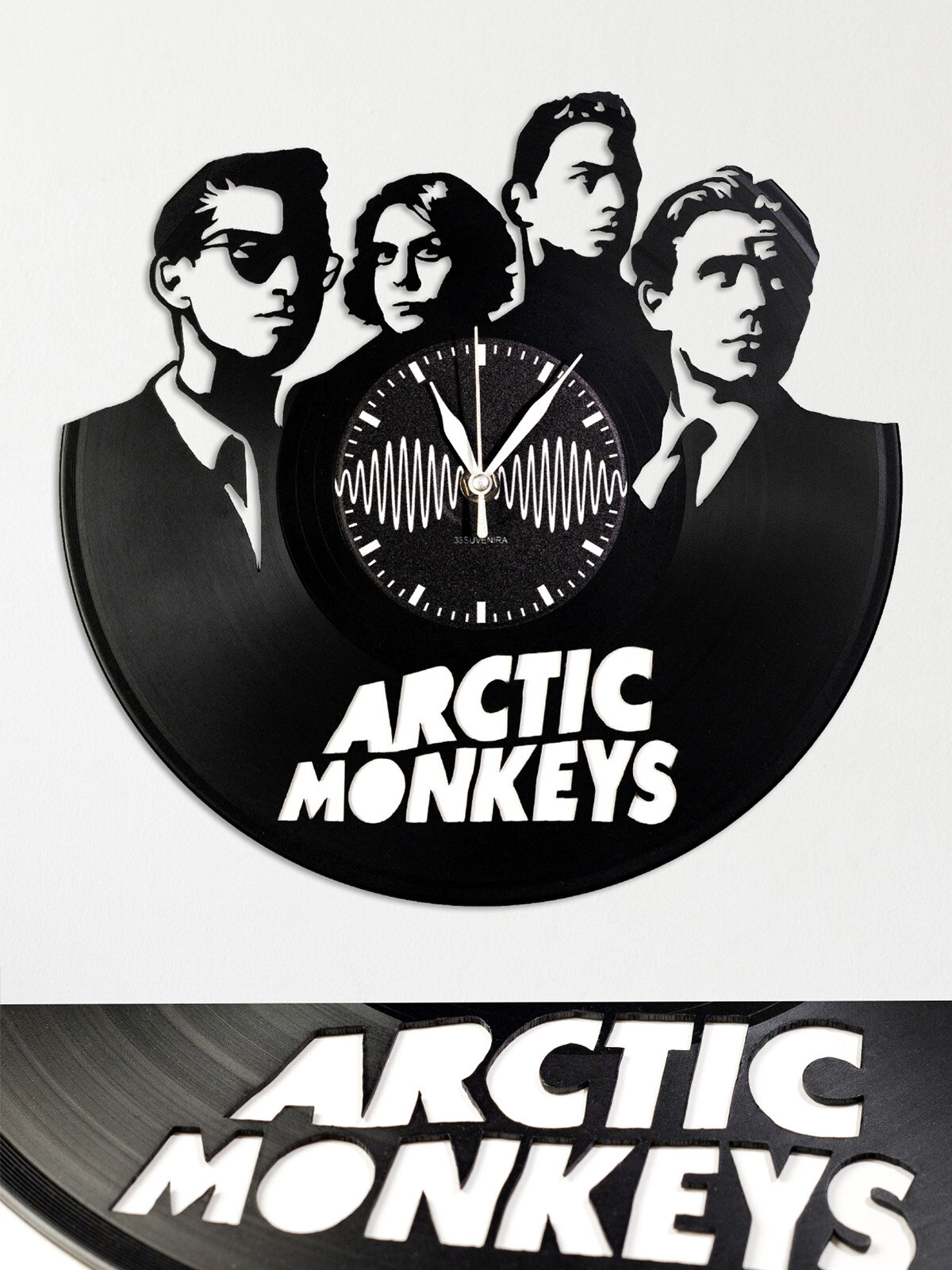 Часы настенные "Arctic Monkeys", виниловая пластинка, матовая поверхность, 30 см