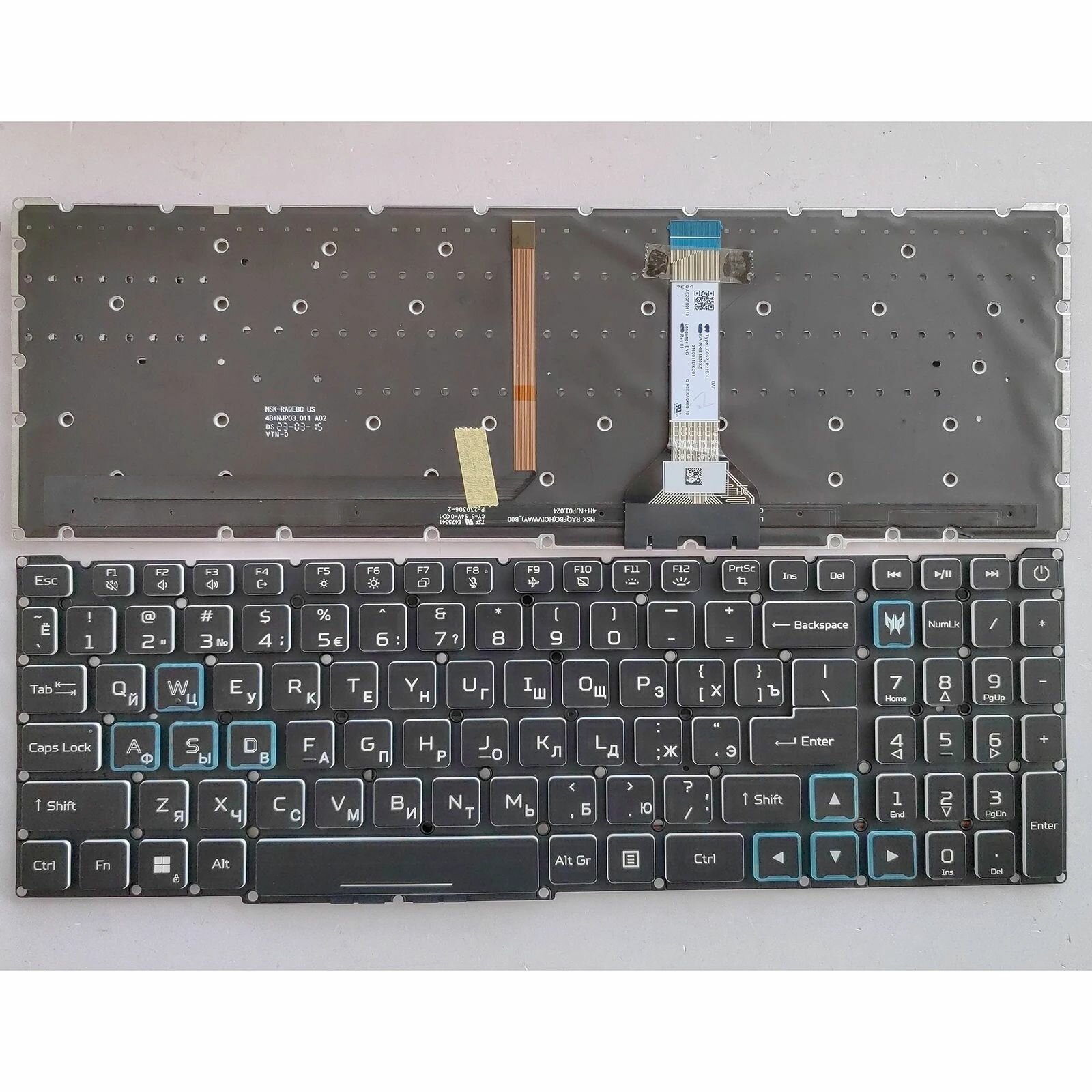 Клавиатура для ноутбука Acer Nitro 5 с раскладкой RU (AN515-45, AN515-57, AN515-54, AN515-56) клавиатура ноутбука