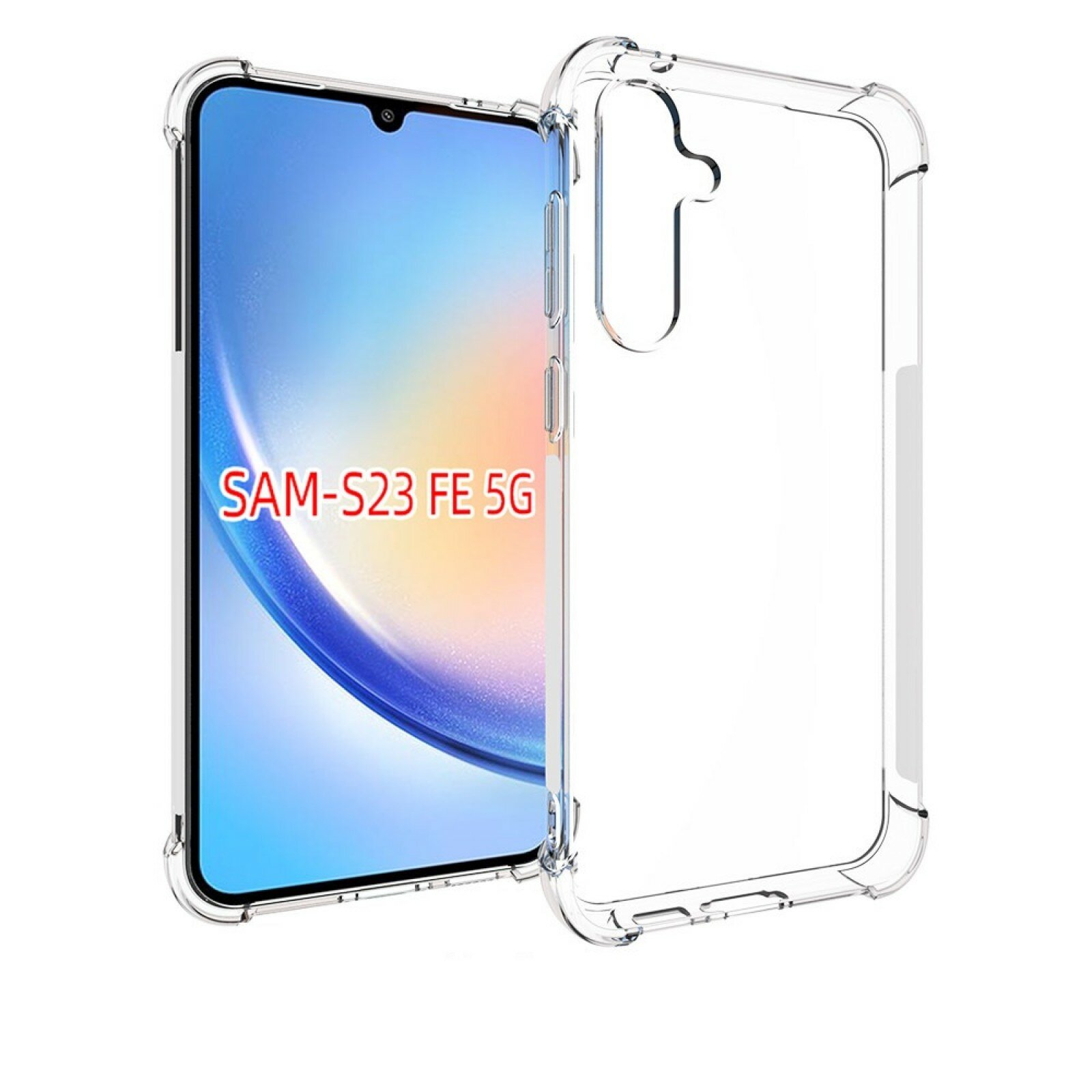 Чехол-бампер MyPads для Samsung Galaxy S23 FE с усиленной защитой углов, прозрачный