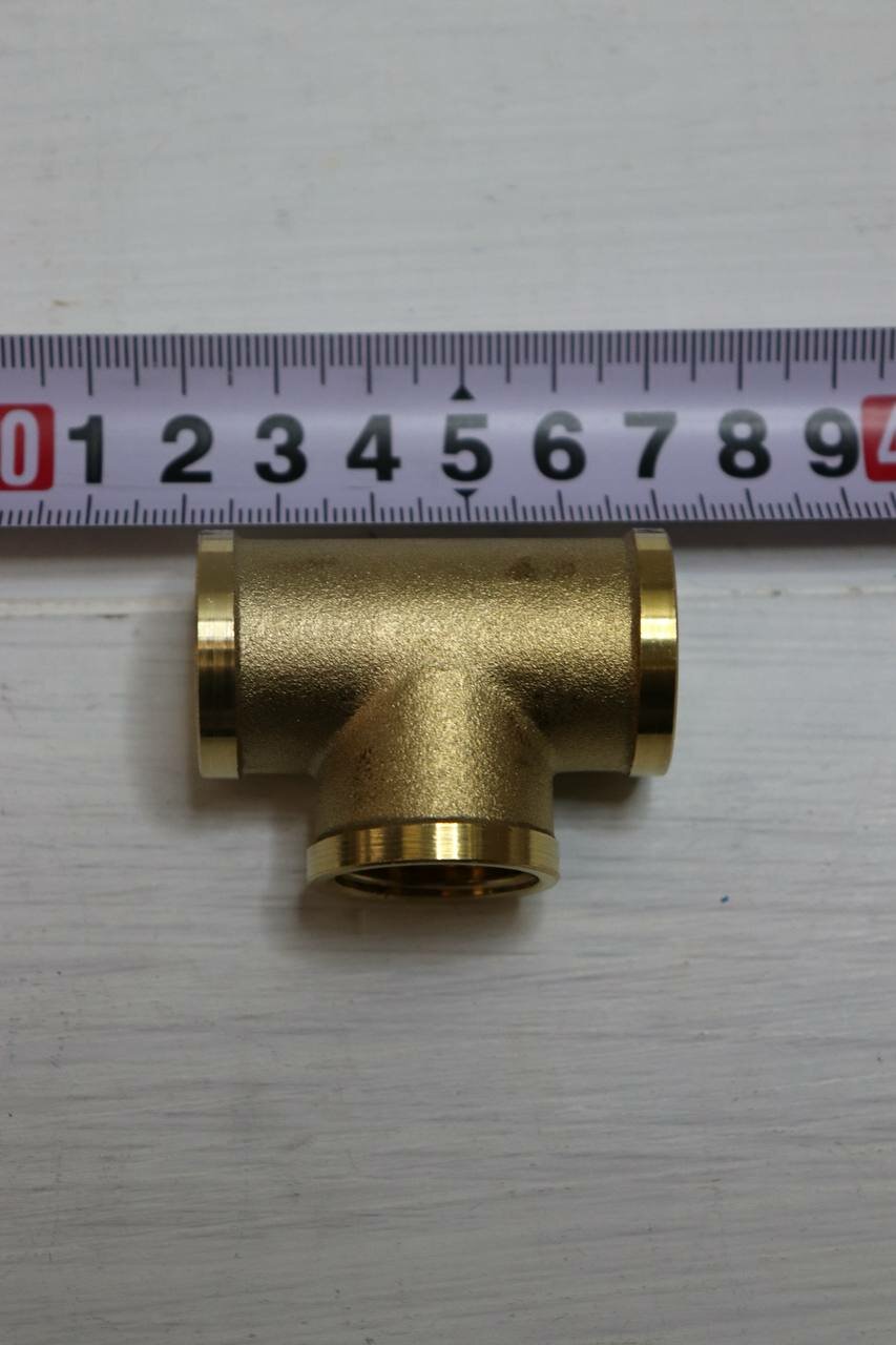 Тройник трубный фитинг 1/2, латунь для воды, внутренняя резьба