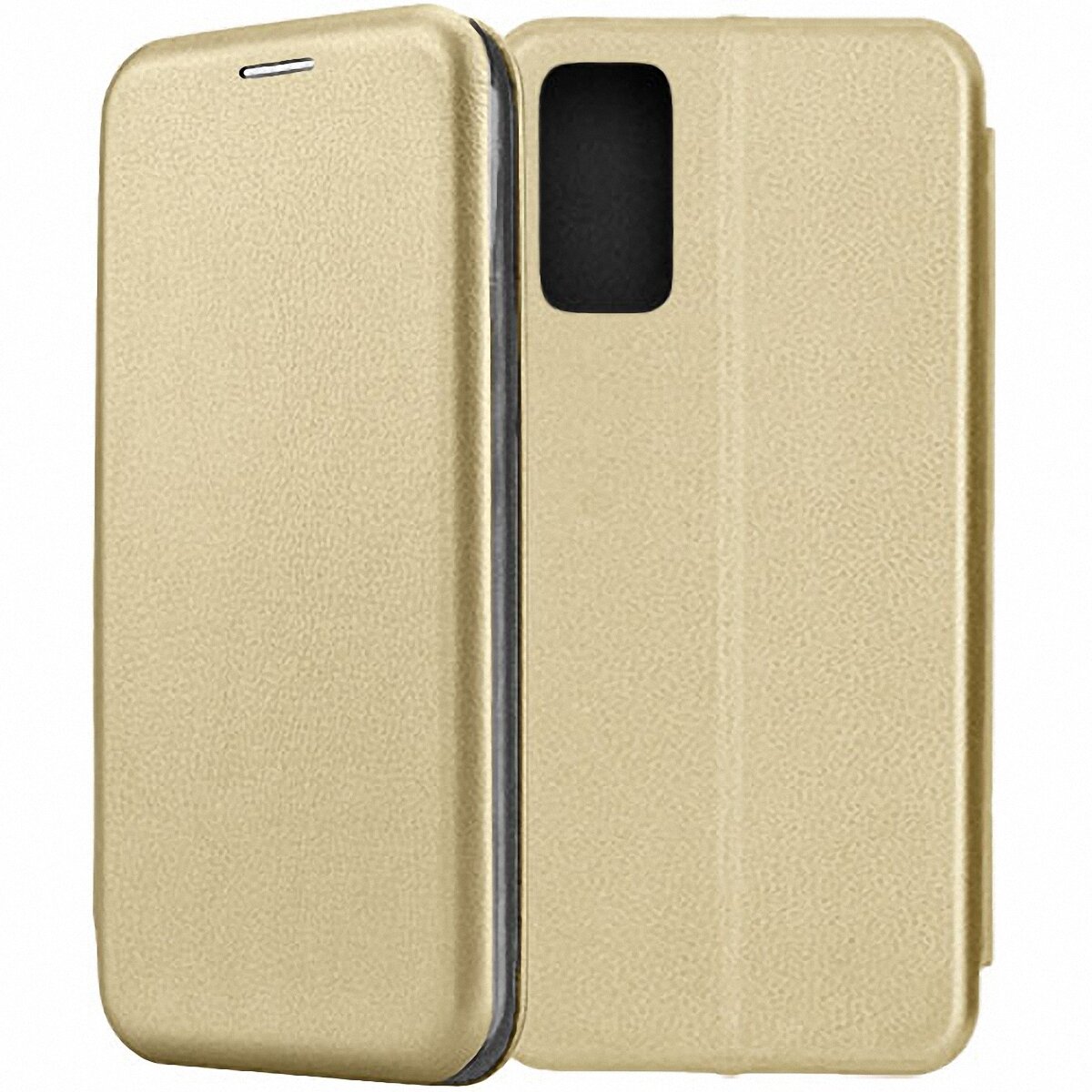 Чехол-книжка для Samsung Galaxy S20 G980 золотистый / подставка, отделение для карт