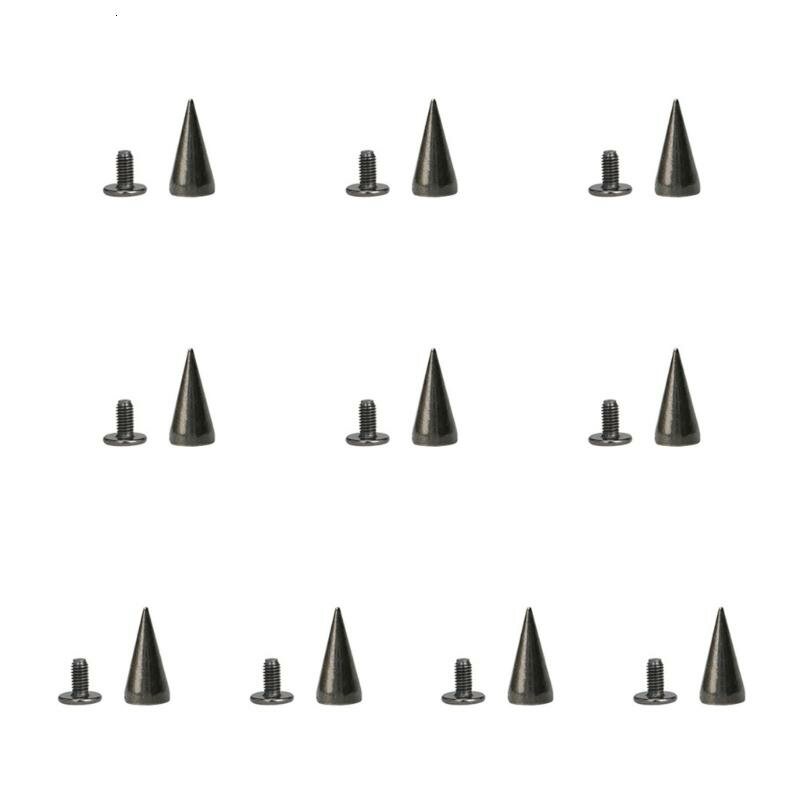 Бронзовые заклёпки для ремней и ошейников, пистолет черный - 7 заостренный конус 7x14.